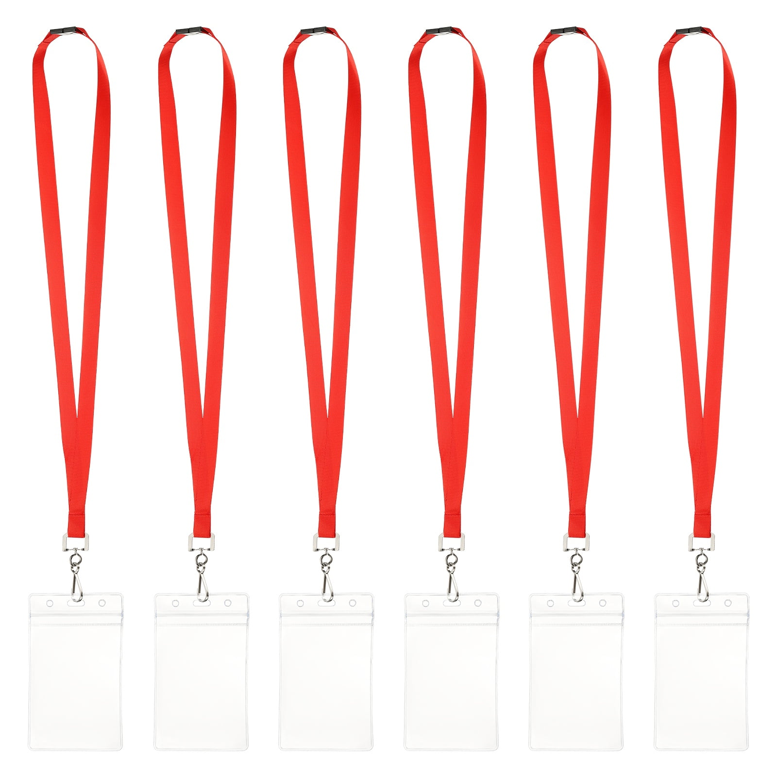 Uxcell 6Pack Colored Lanyards for ID Badges, Breakaway Lanyards for ...