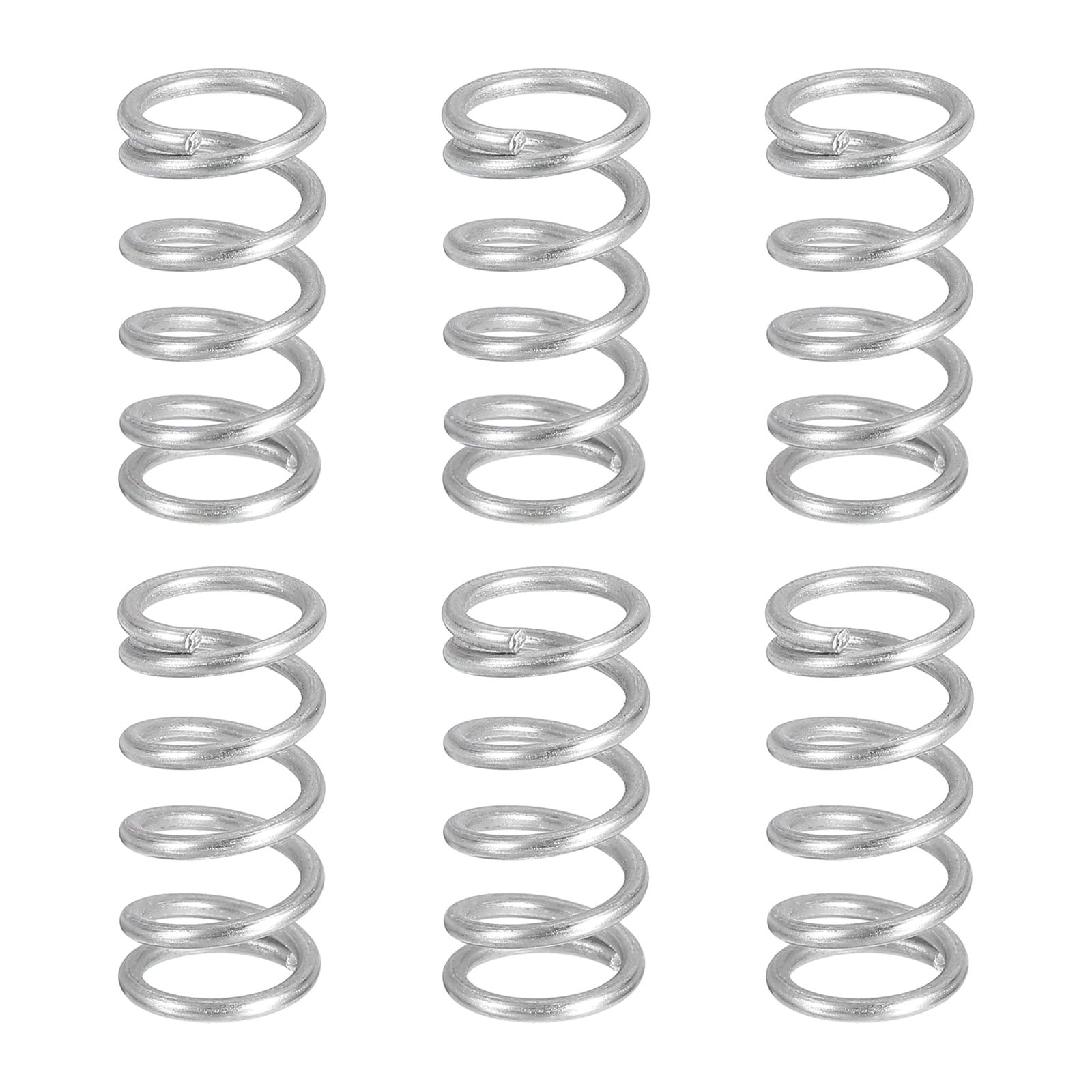 Uxcell 6Pack Compression Springs, 1.2mm Wire Diameter x 10mm OD x 20mm ...