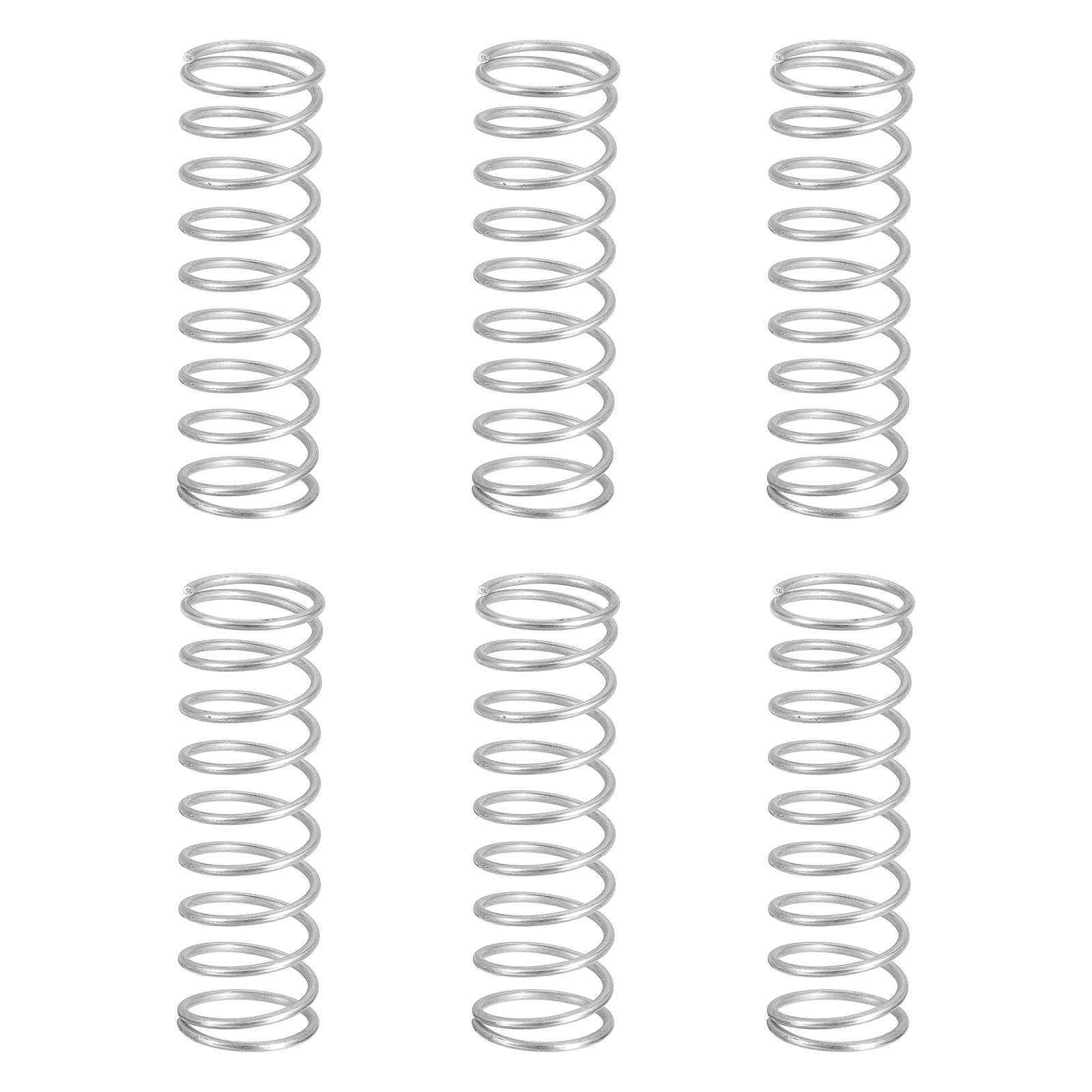 Uxcell 6Pack Compression Springs, 1.2mm Wire Diameter x 15mm OD x 50mm ...