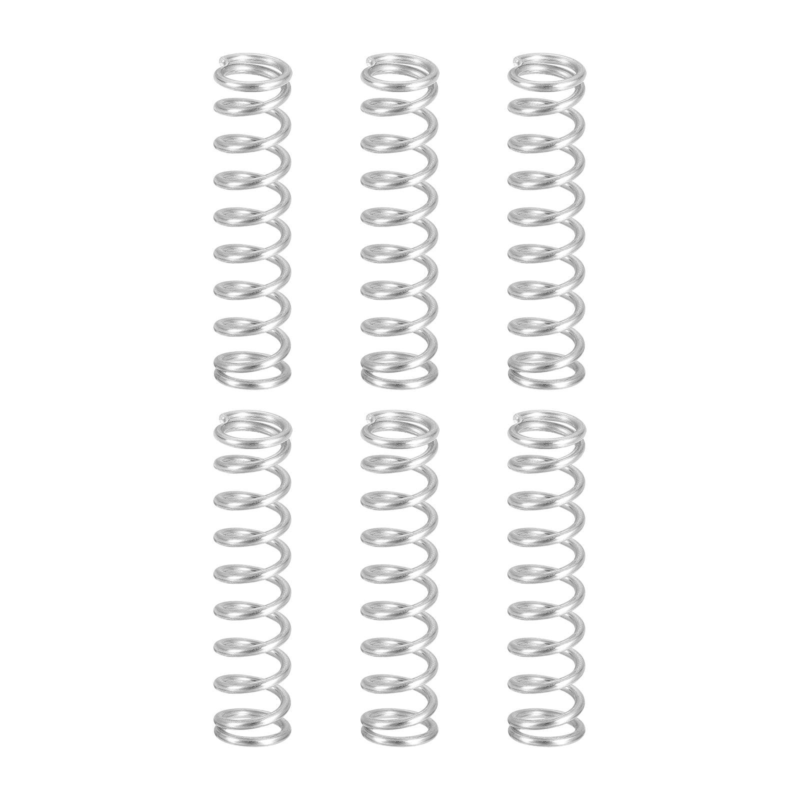 Uxcell 6Pack Compression Springs, 1.6mm Wire Diameter x 12mm OD x 50mm ...