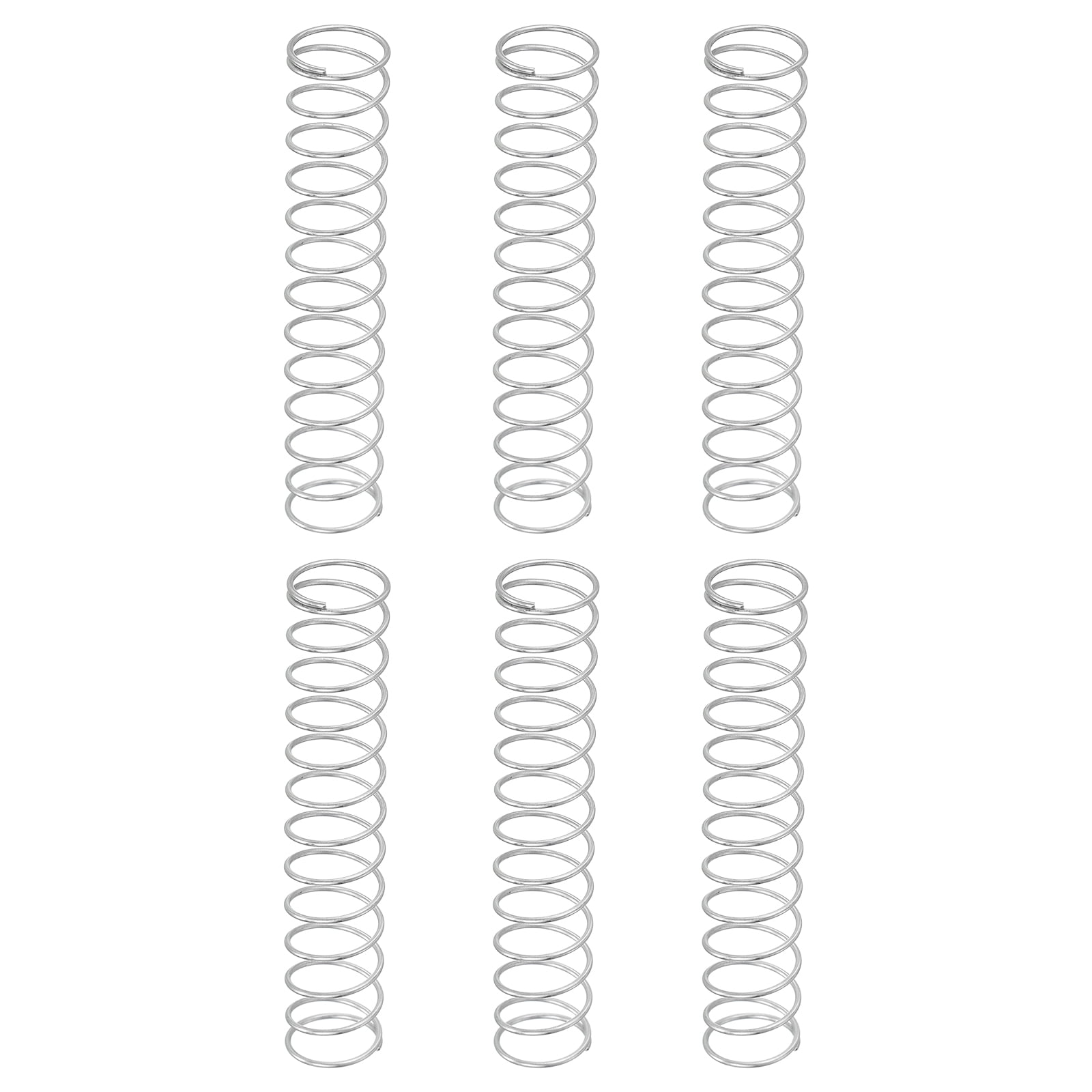 Uxcell 6Pack Compression Springs, 1mm Wire Diameter x 15mm OD x 80mm ...
