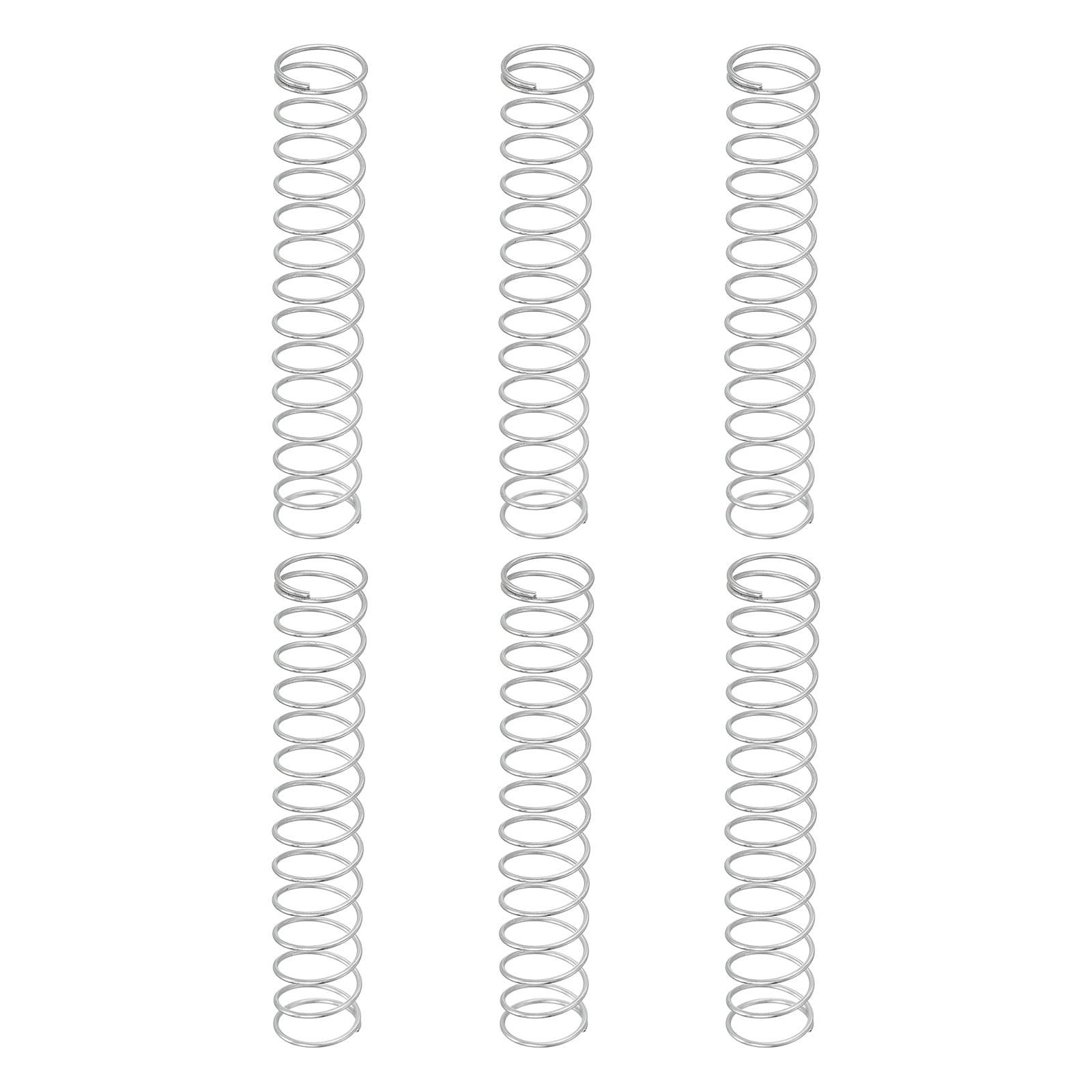 Uxcell 6Pack Compression Springs, 1mm Wire Diameter x 15mm OD x 90mm ...