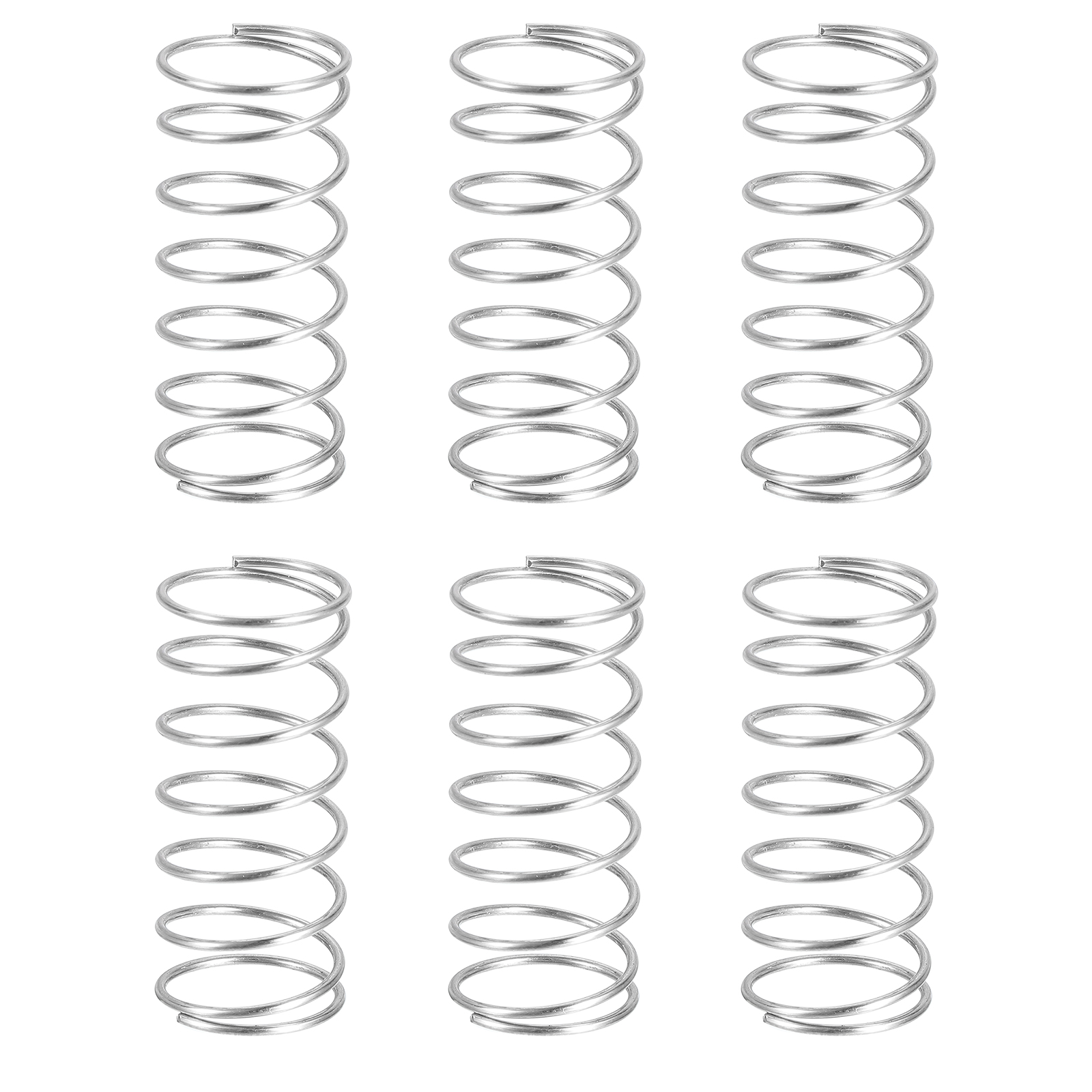 Uxcell 6Pack Compression Springs, 1mm Wire Diameter x 16mm OD x 50mm ...