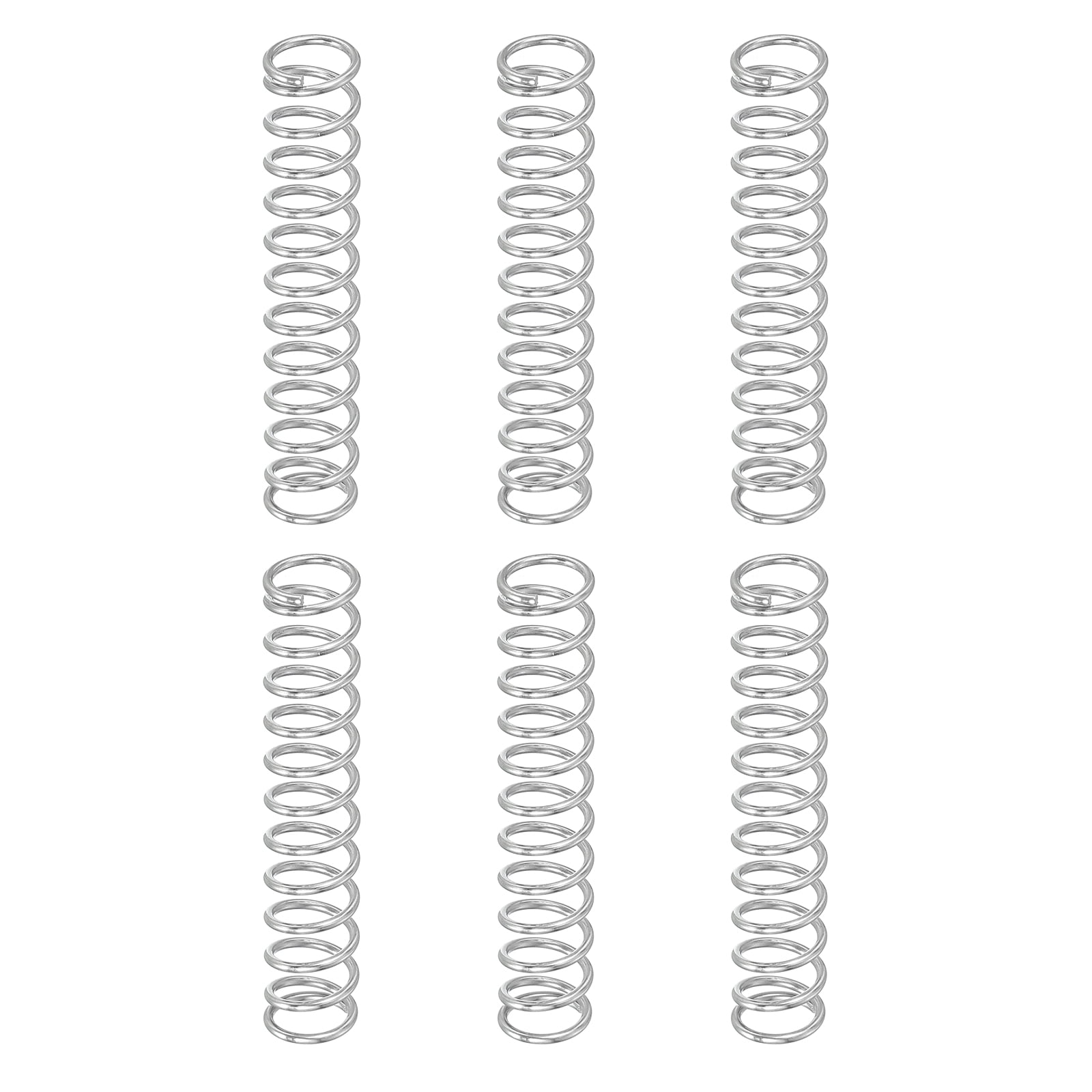 Uxcell 6Pack Compression Springs, 1mm Wire Diameter x 9mm OD x 50mm ...