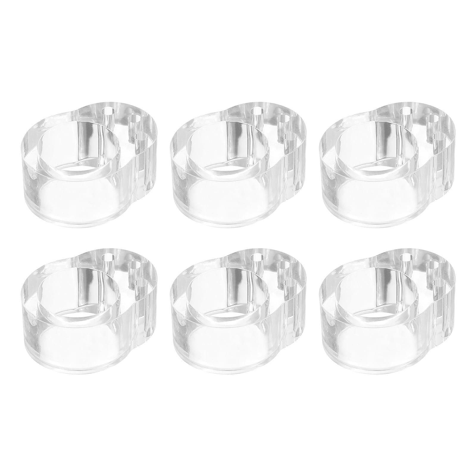 Uxcell 6Pack Door Stopper Wall Protector, 18mm Single Hole Clear Anti ...