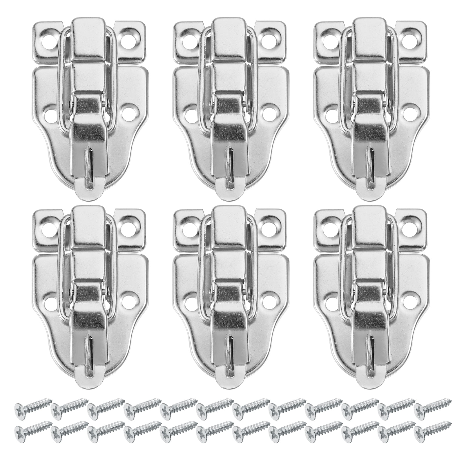 Uxcell 6Pack Duck-Billed Toggle Hasp Latch with Padlock Hole, Metal Box ...