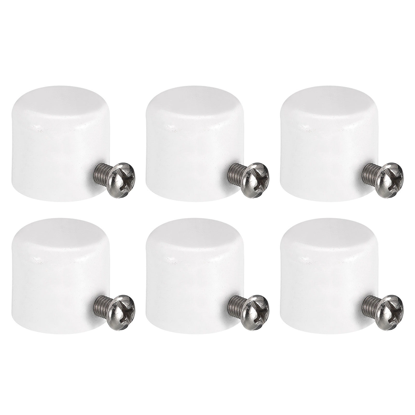Uxcell 6Pack Iron Curtain Rod Ends Drapery Rail Pole Head Cap Fits Dia ...
