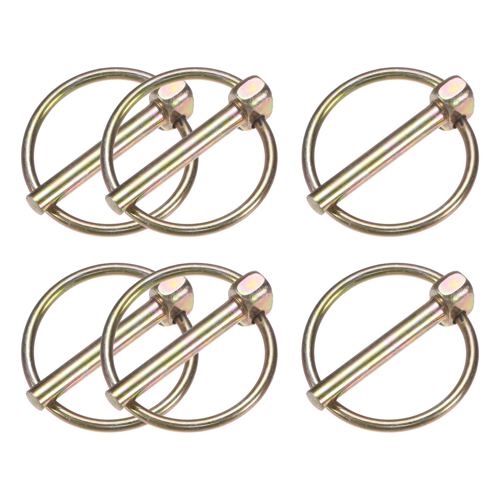 Uxcell 6Pack Linch Pin with Ring, 4.5x30mm Carbon Steel Lynch Trailer ...