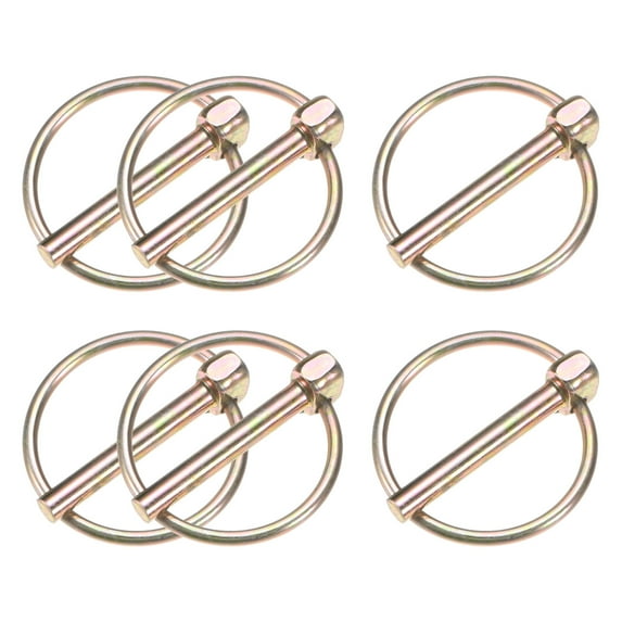 Uxcell 6Pack Linch Pin with Ring, 4.5x32mm Carbon Steel Lynch Trailer ...