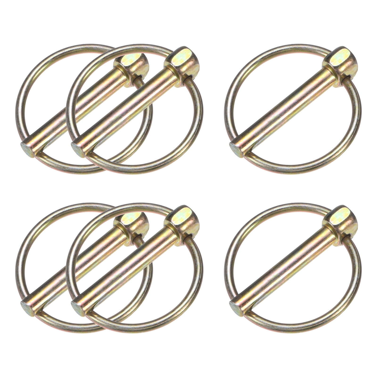 Uxcell 6Pack Linch Pin with Ring, 5x30mm Carbon Steel Lynch Trailer ...