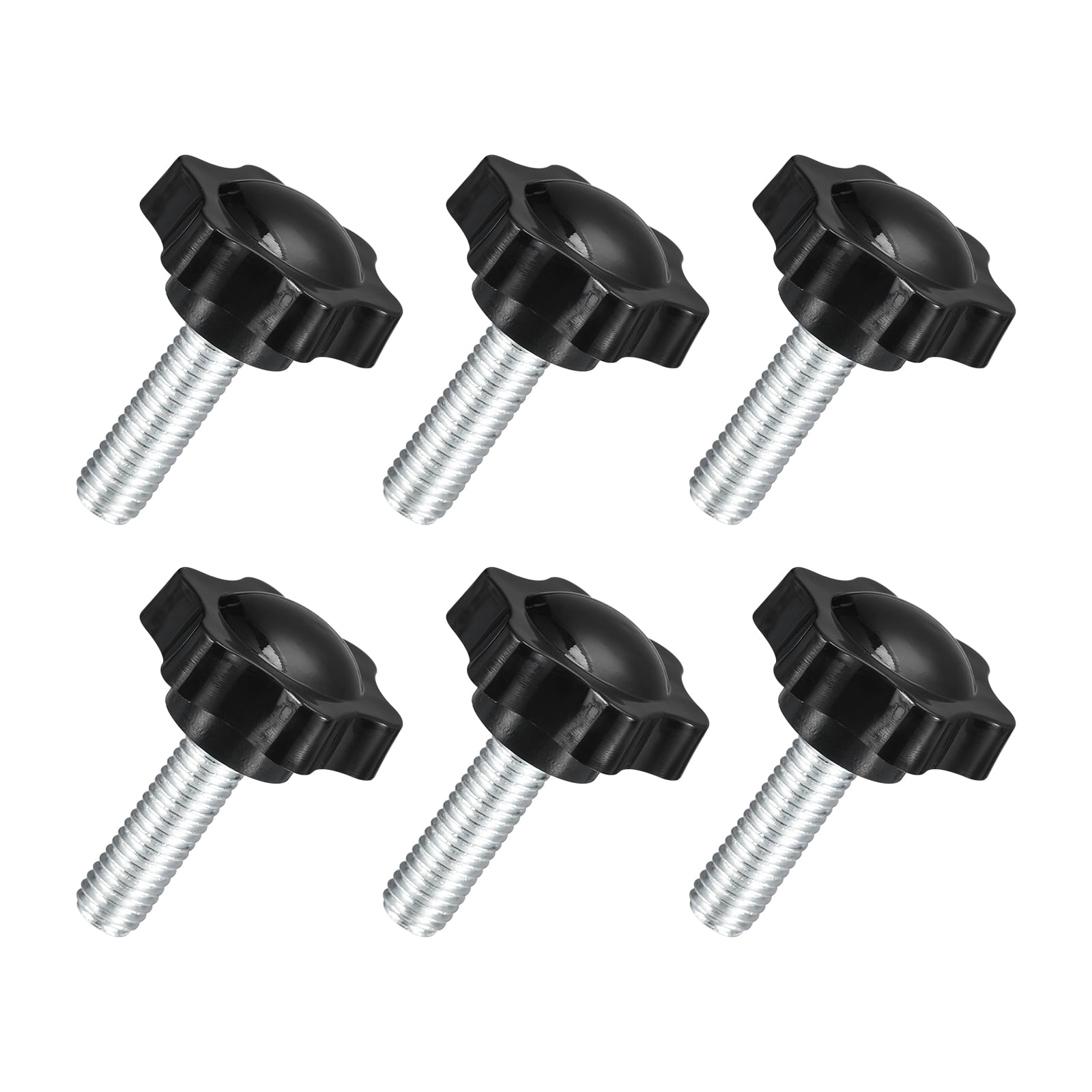 Uxcell 6Pack M10 x 30mm Star Knobs Plastic Hex Shaped Hand Clamping ...