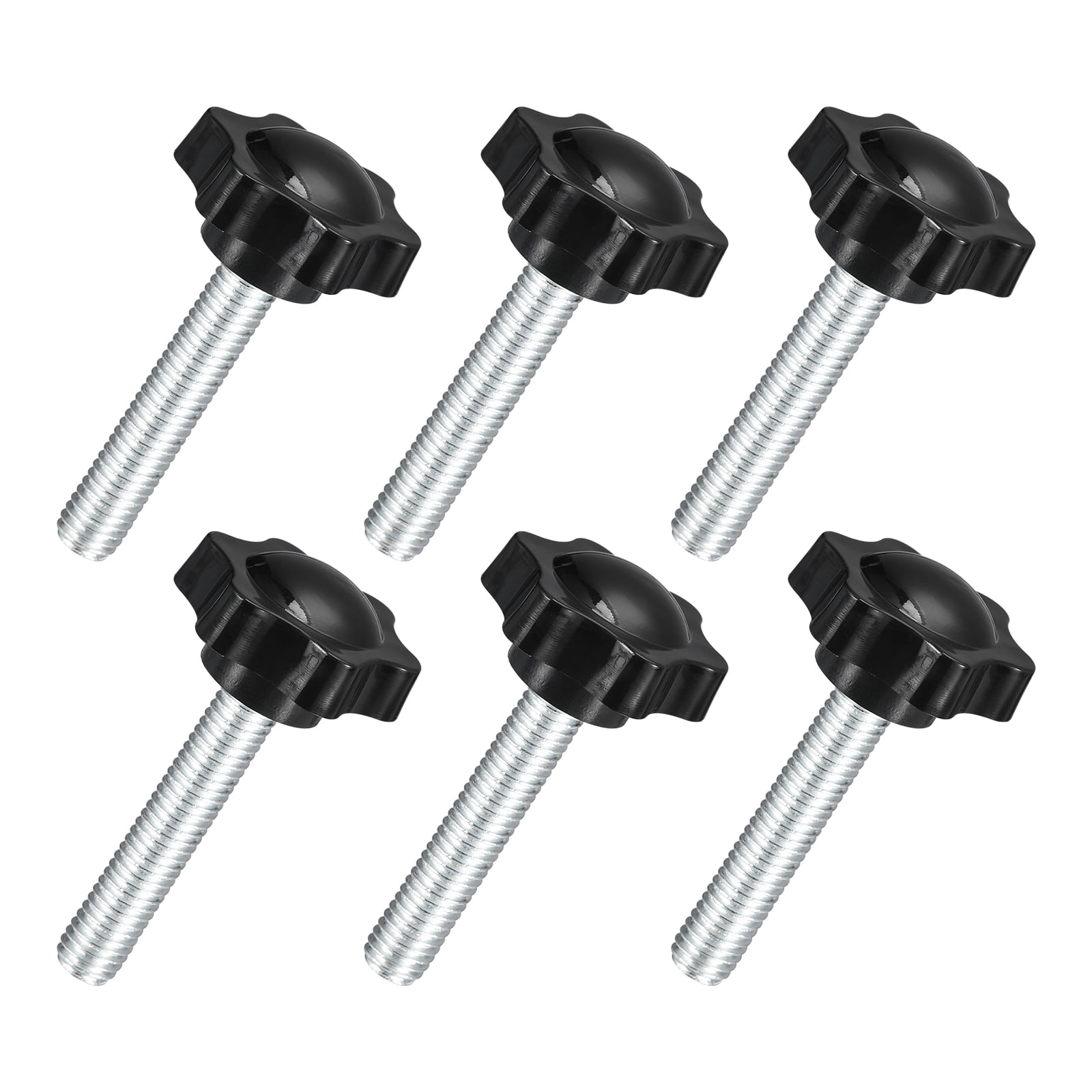 Uxcell 6Pack M10 x 50mm Star Knobs Plastic Hex Shaped Hand Clamping ...