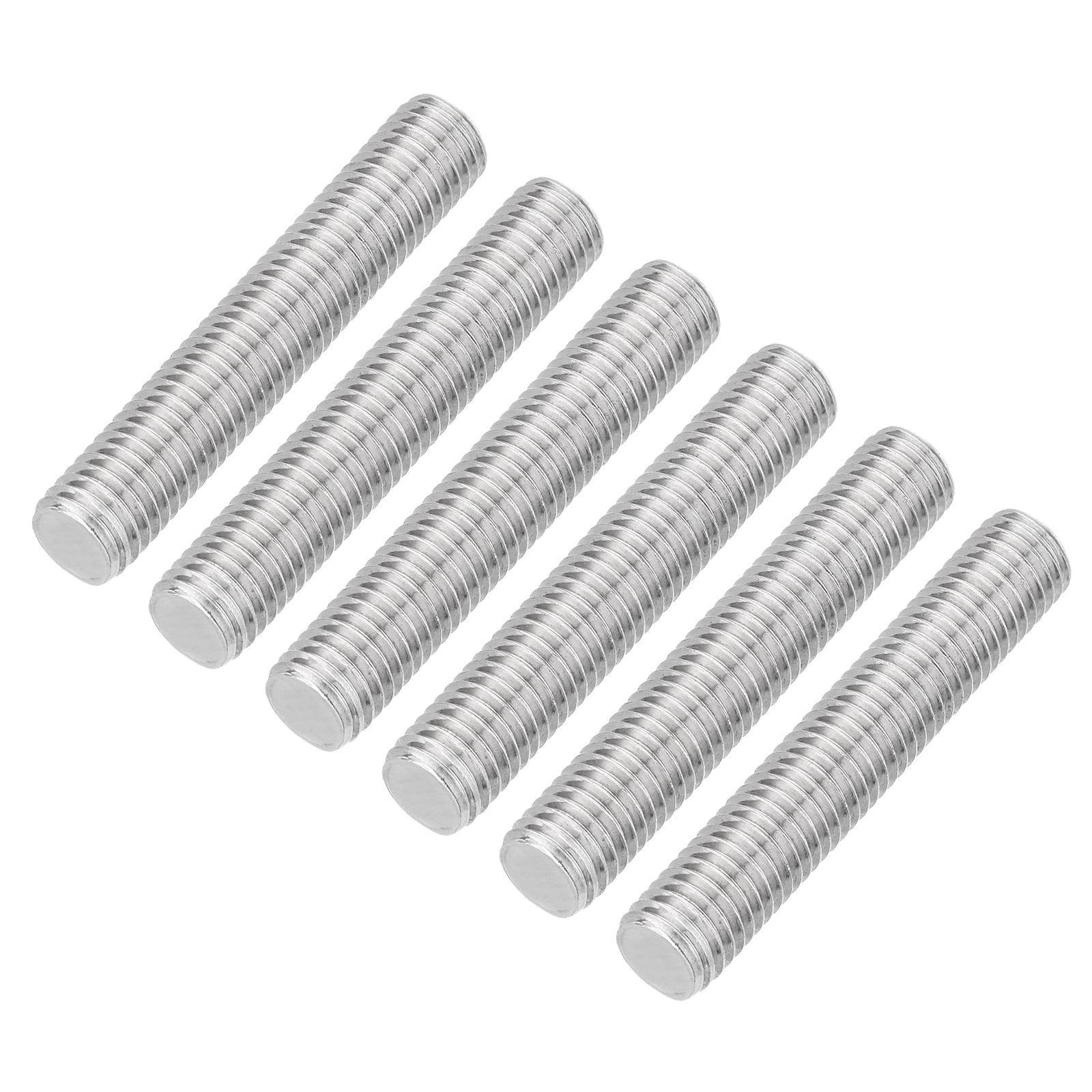 Uxcell 6Pack M12 x 70mm 1.75mm Pitch 304 Stainless Steel Fully Threaded ...