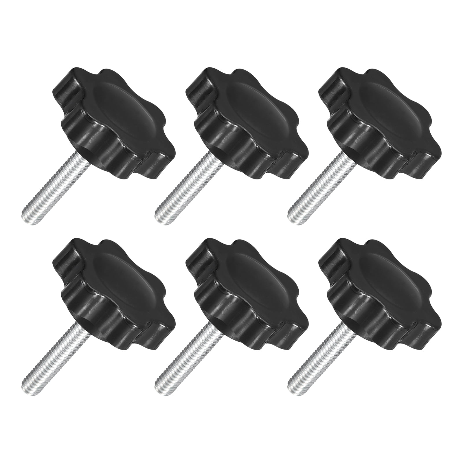 Uxcell 6Pack M4 x 20mm Star Knobs Plastic Hex Shaped Hand Clamping Knob Screw - Walmart.com