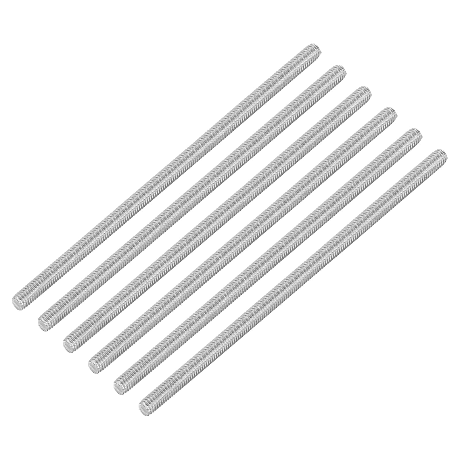 Uxcell 6Pack M6 x 150mm 1mm Pitch 304 Stainless Steel Fully Threaded ...