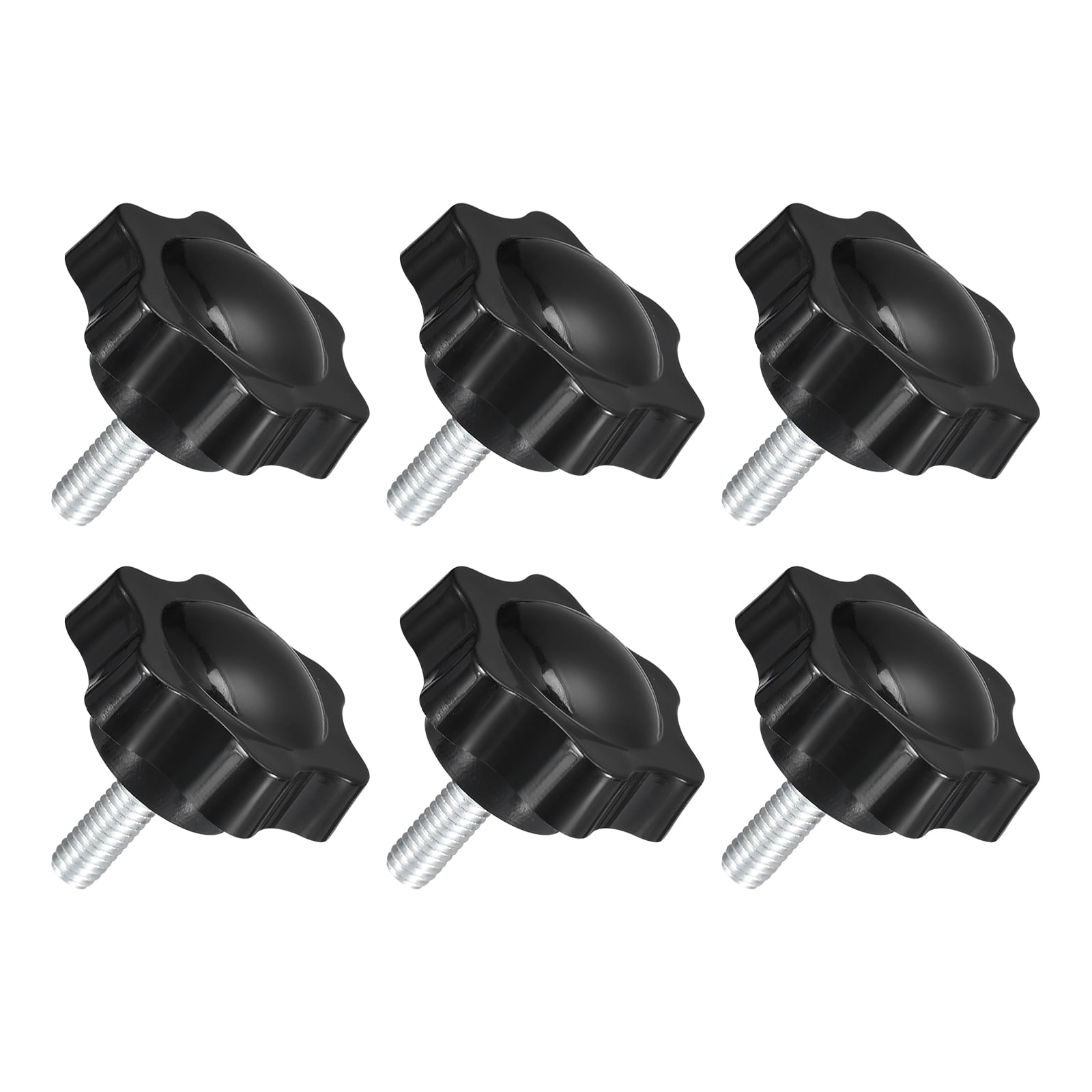 Uxcell 6Pack M6 x 16mm Star Knobs Plastic Hex Shaped Hand Clamping Knob ...