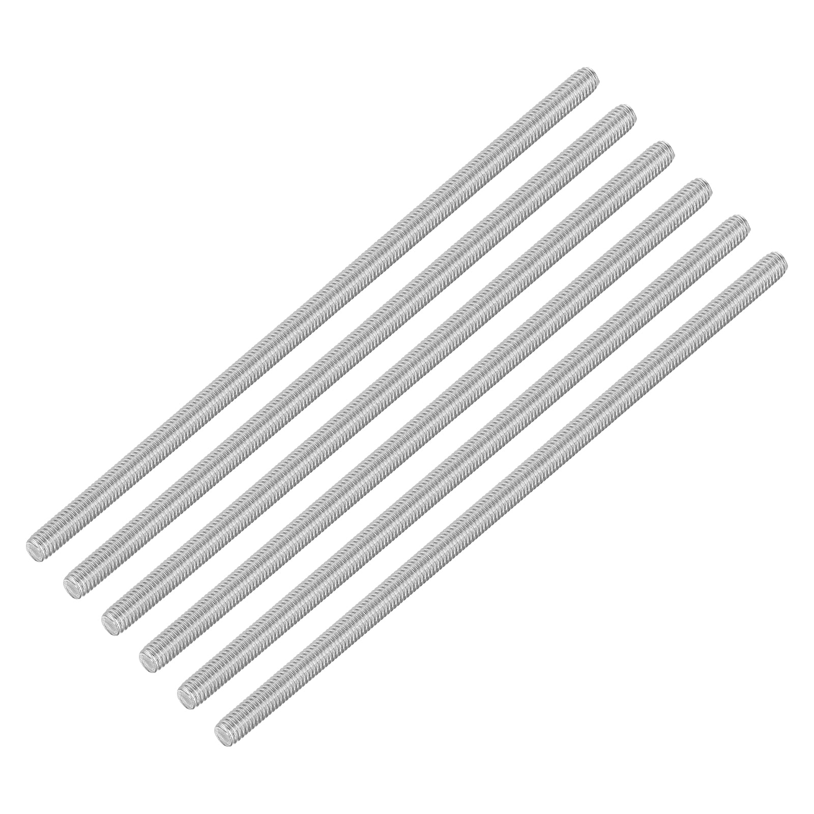 Uxcell 6Pack M6 x 170mm 1mm Pitch 304 Stainless Steel Fully Threaded ...