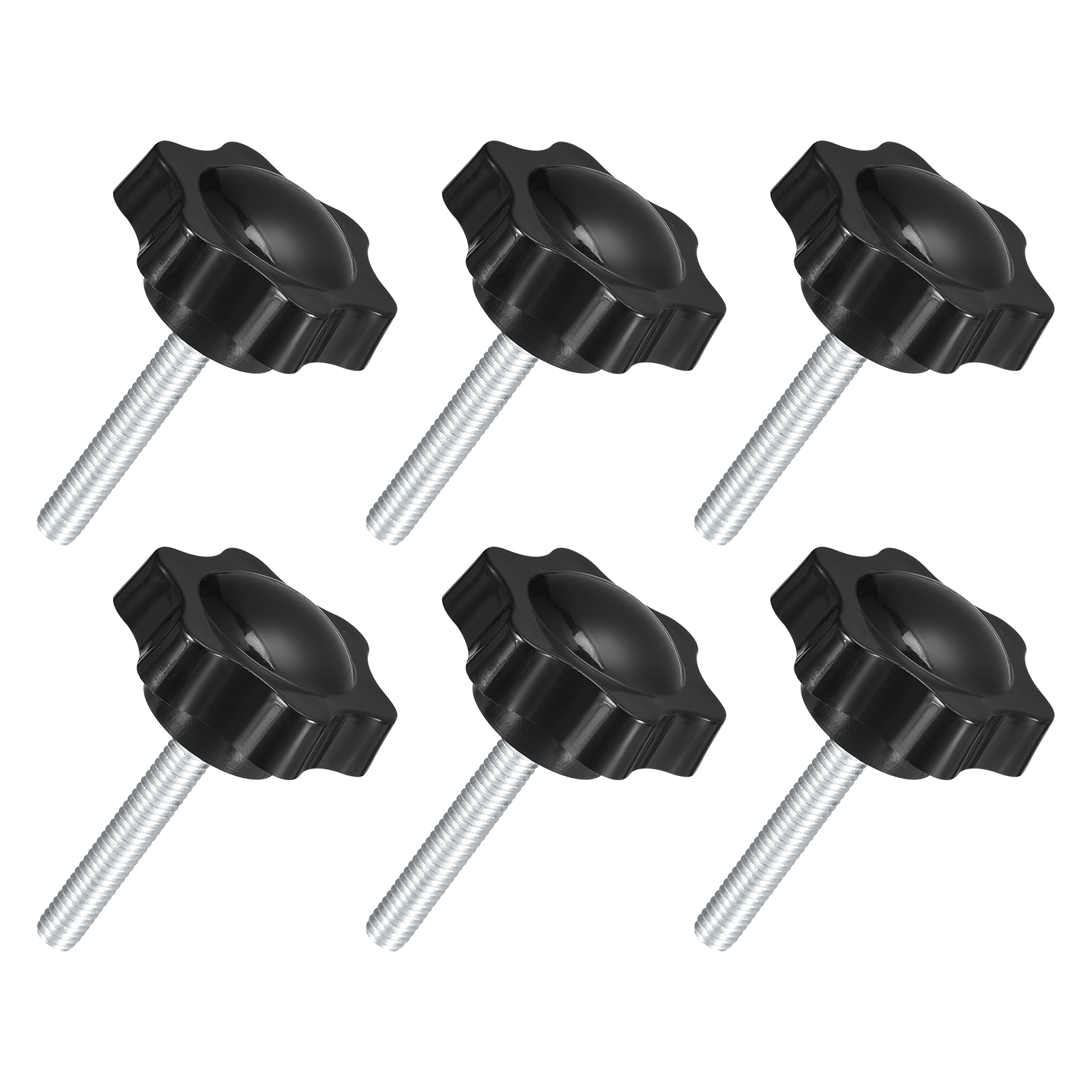 Uxcell 6Pack M6 x 35mm Star Knobs Plastic Hex Shaped Hand Clamping Knob Screw - Walmart.com