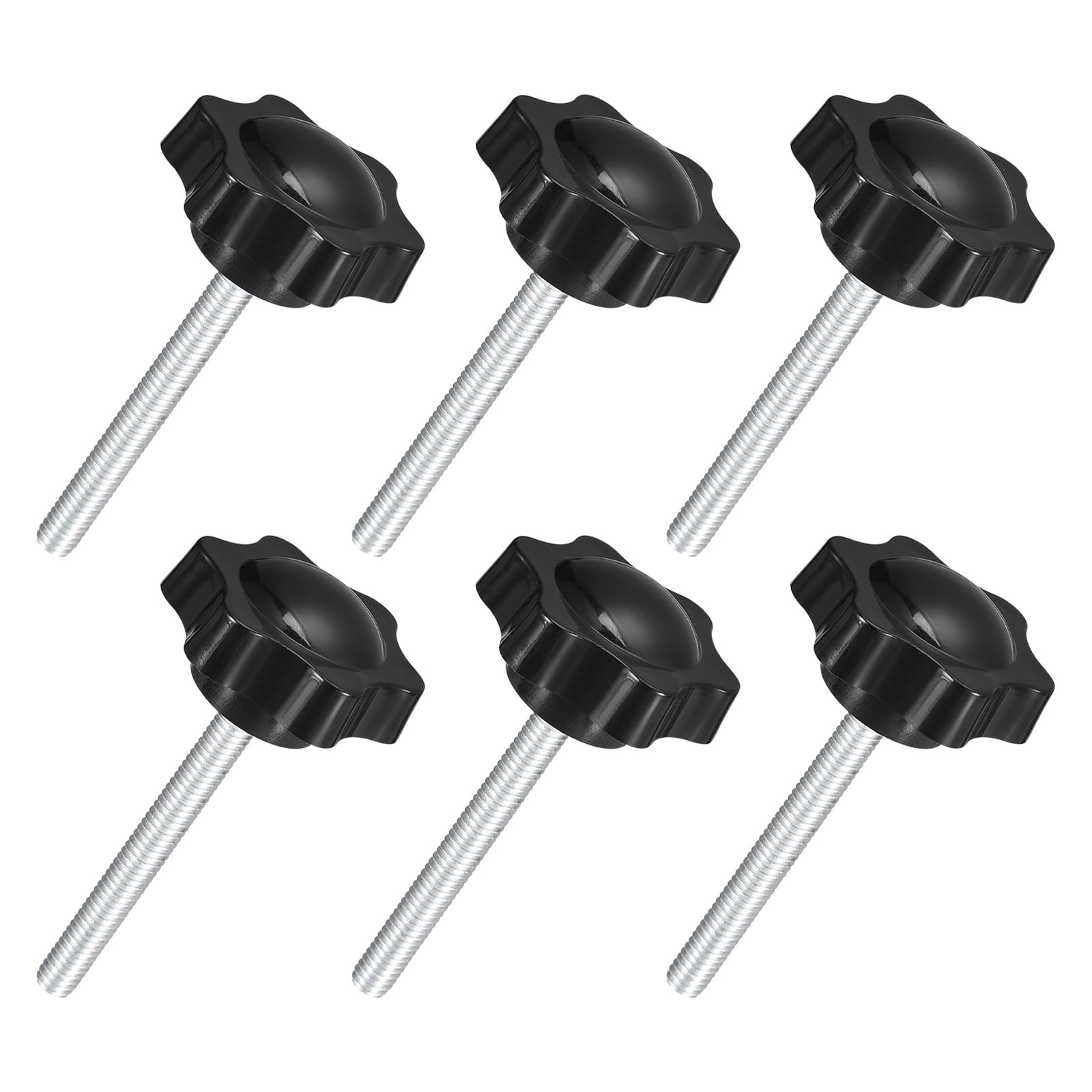 Uxcell 6Pack M6 x 50mm Star Knobs Plastic Hex Shaped Hand Clamping Knob Screw - Walmart.com