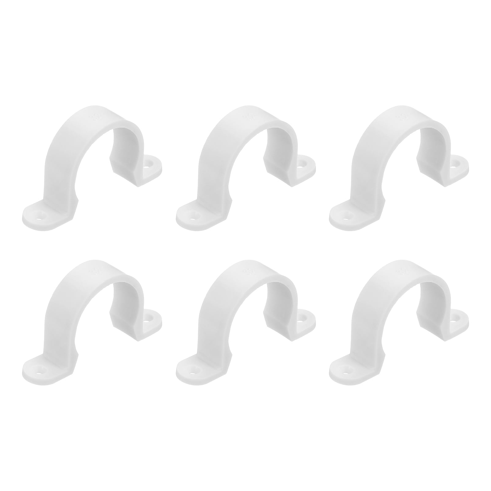 Uxcell 6Pack PVC Pipe Straps, 32mm(1-1/4") Plastic Conduit Strap 2 ...