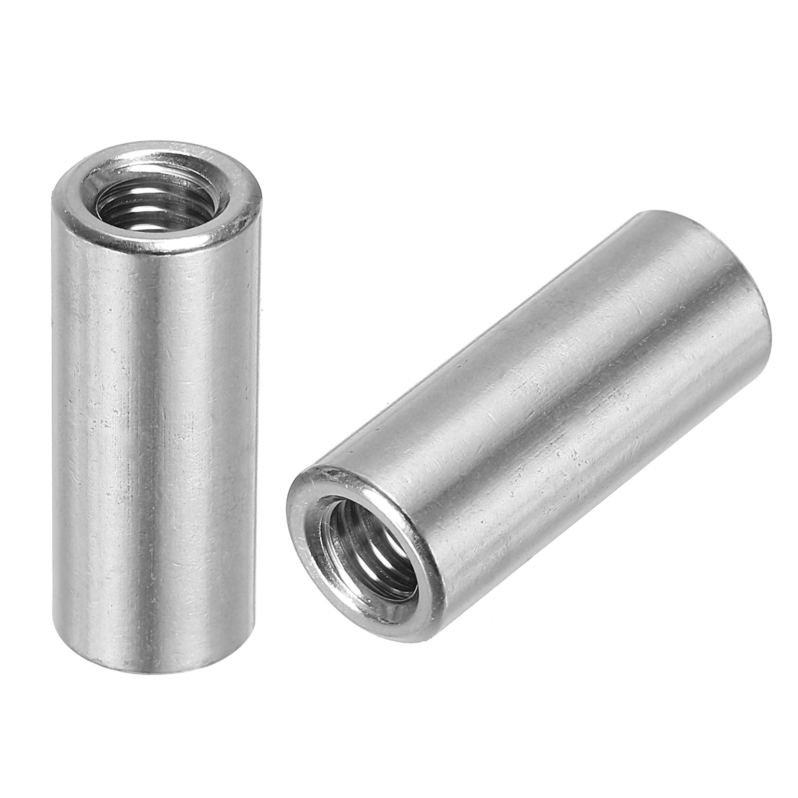 Uxcell 6Pack Round Connector Nuts, M6x25x10mm Coupling Nut Sleeve Rod ...