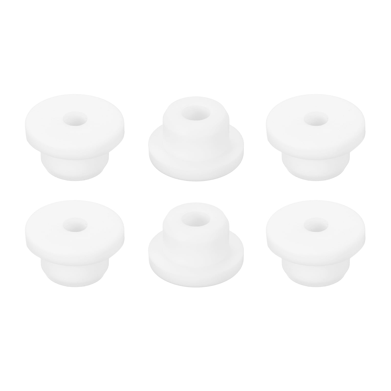 Uxcell 6Pack Rubber Grommets 17mm Drill Hole, 8mm ID White Hole Plug ...