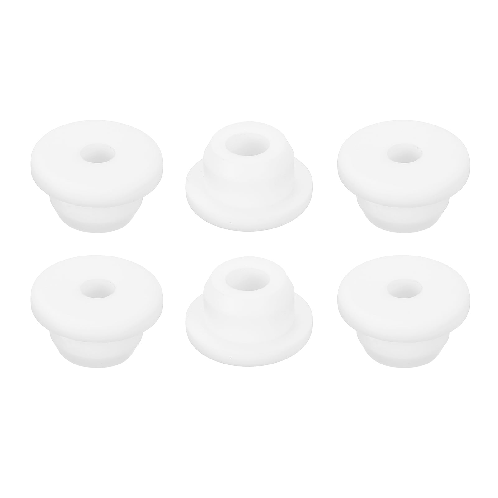 Uxcell 6Pack Rubber Grommets 18mm Drill Hole, 9mm ID White Hole Plug ...