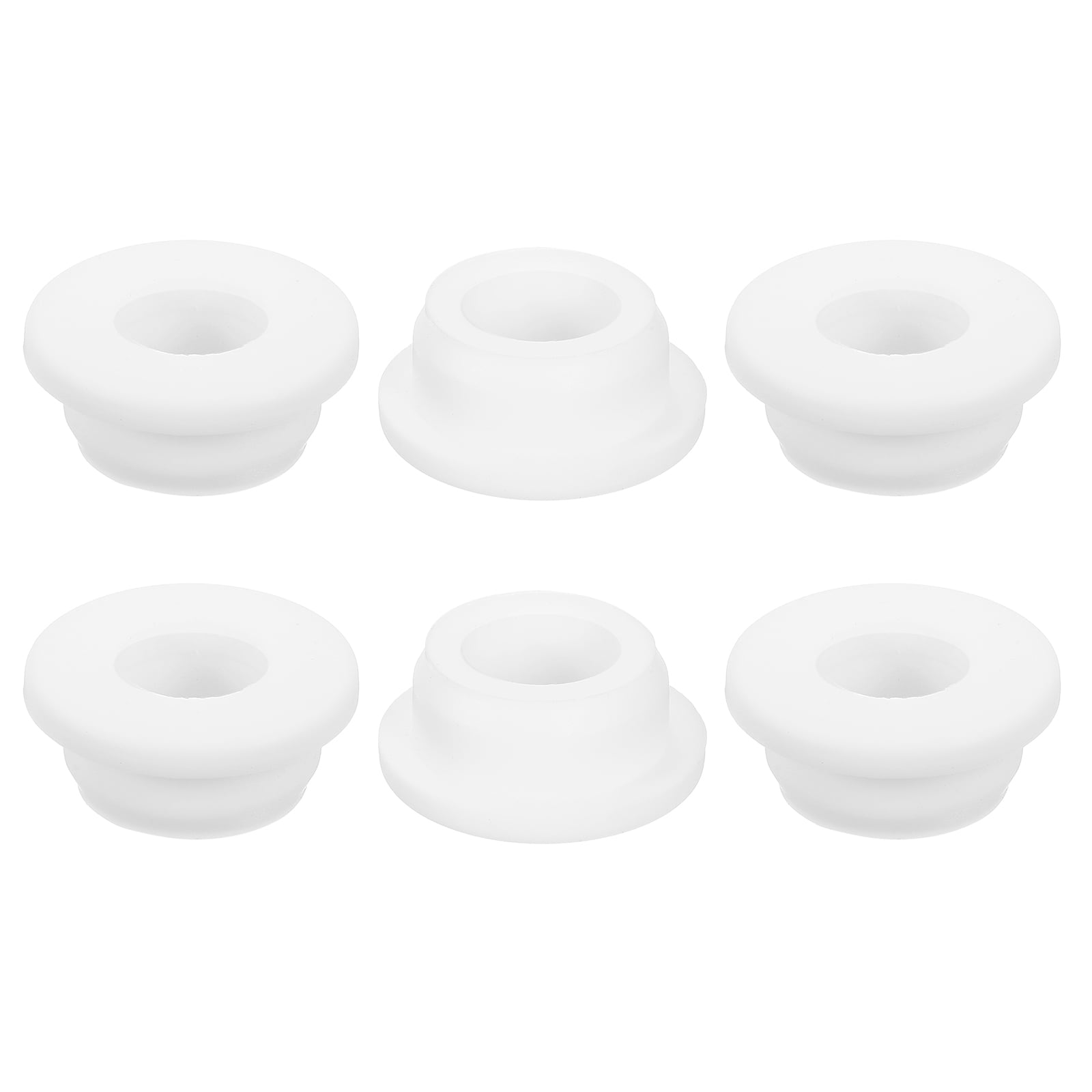 Uxcell 6Pack Rubber Grommets 25mm Drill Hole, 16mm ID White Hole Plug ...