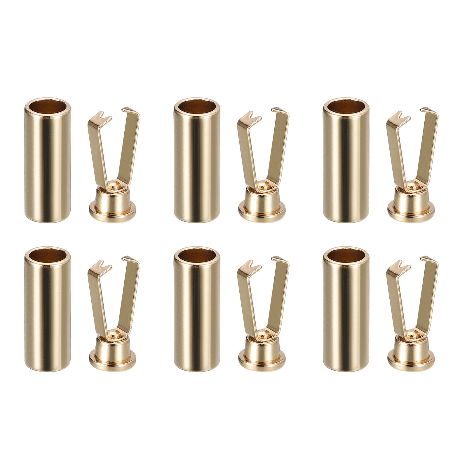 Uxcell 6Pack Shoelace Tips Alloy Shoelace Head, Gold Tone Cylindrical ...