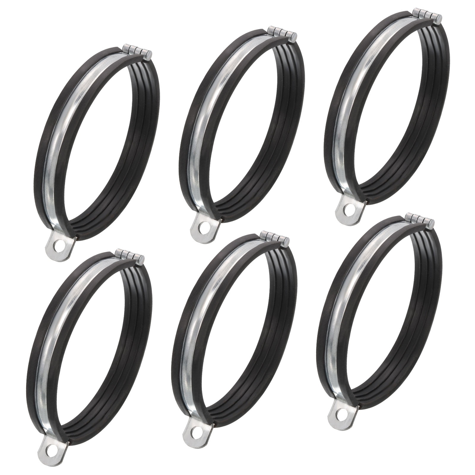 Uxcell 6Pack Split Ring Hanger Pipe Strap Rubber Cushion Pipe Support ...
