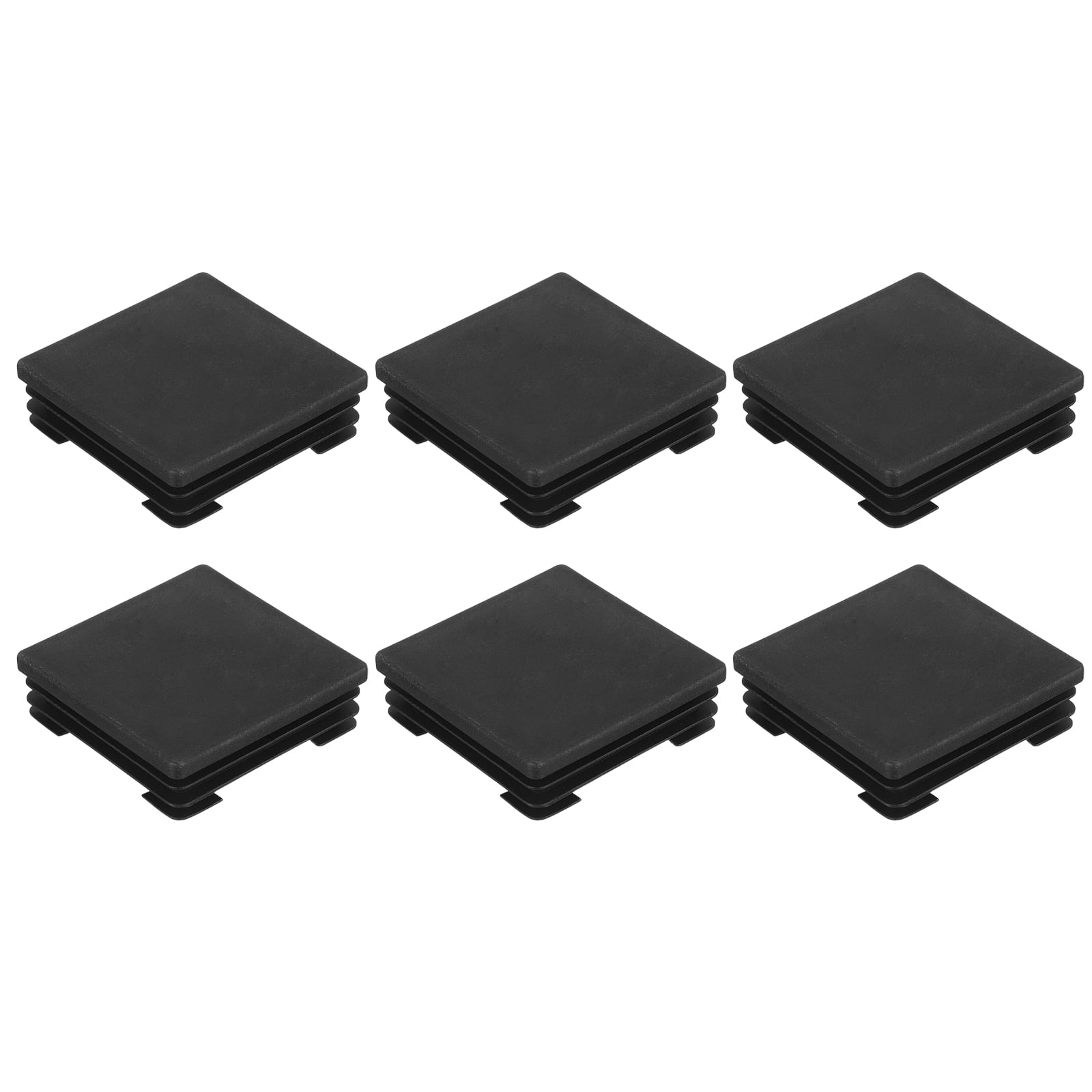 Uxcell 6Pack Square Plastic Plug Insert, 2.76" x 2.76" Black Plastic ...