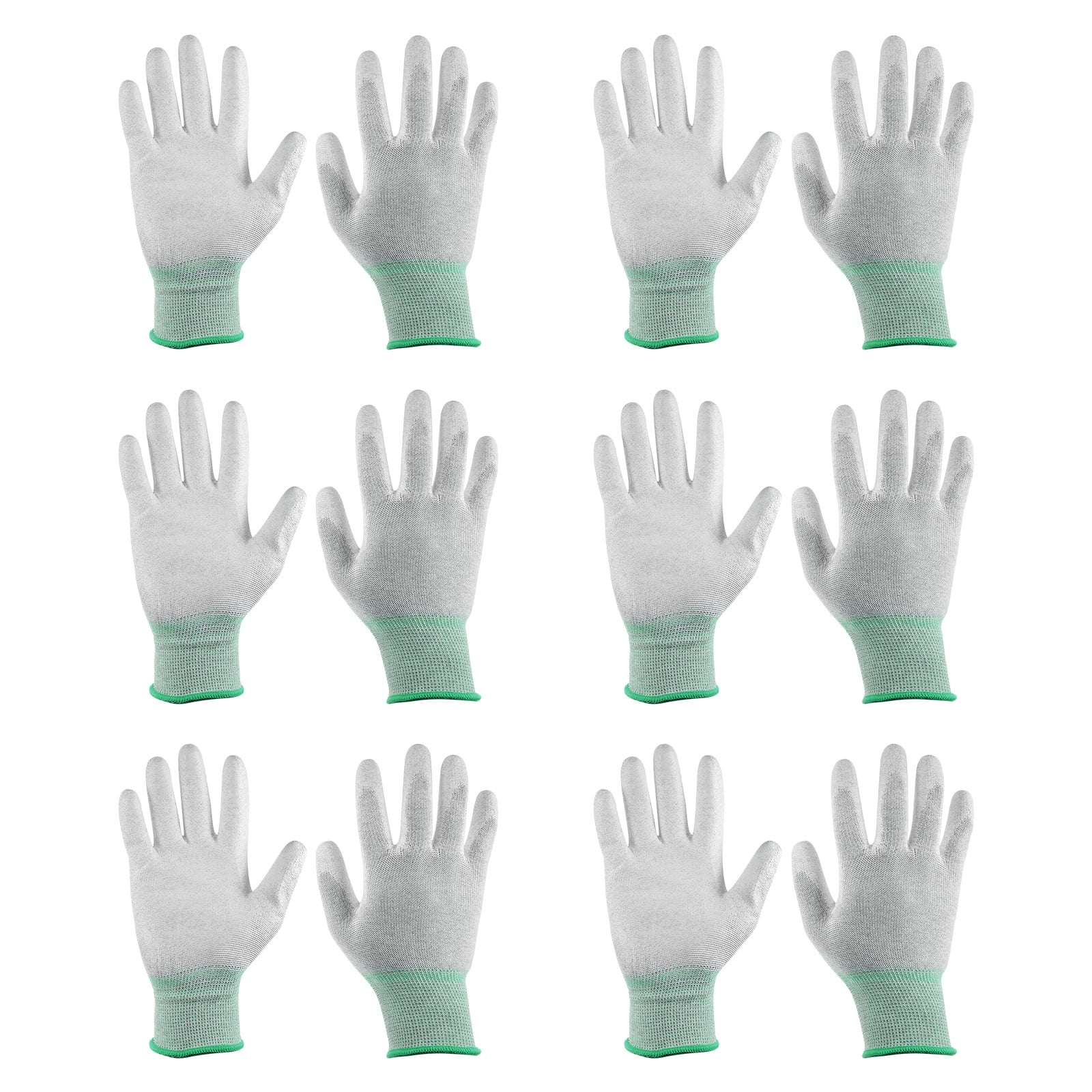 Uxcell 6Pairs ESD Anti Static Gloves 20cm PU Coated High Resistance ...