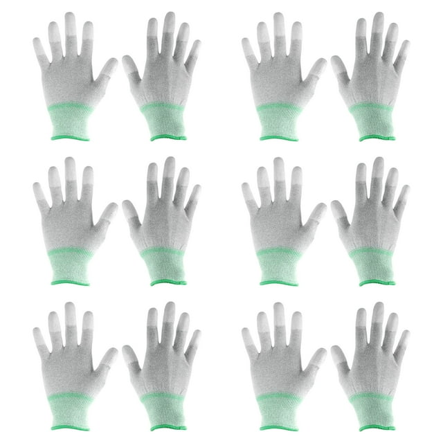 Uxcell 6Pairs ESD Anti Static Gloves 20cm Thickened High Resistance ...