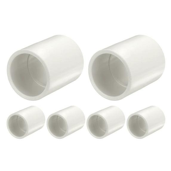 Uxcell 6Pcs 1/2" UPVC Pipe Coupling Fitting, SCH40 (SOC x SOC ...
