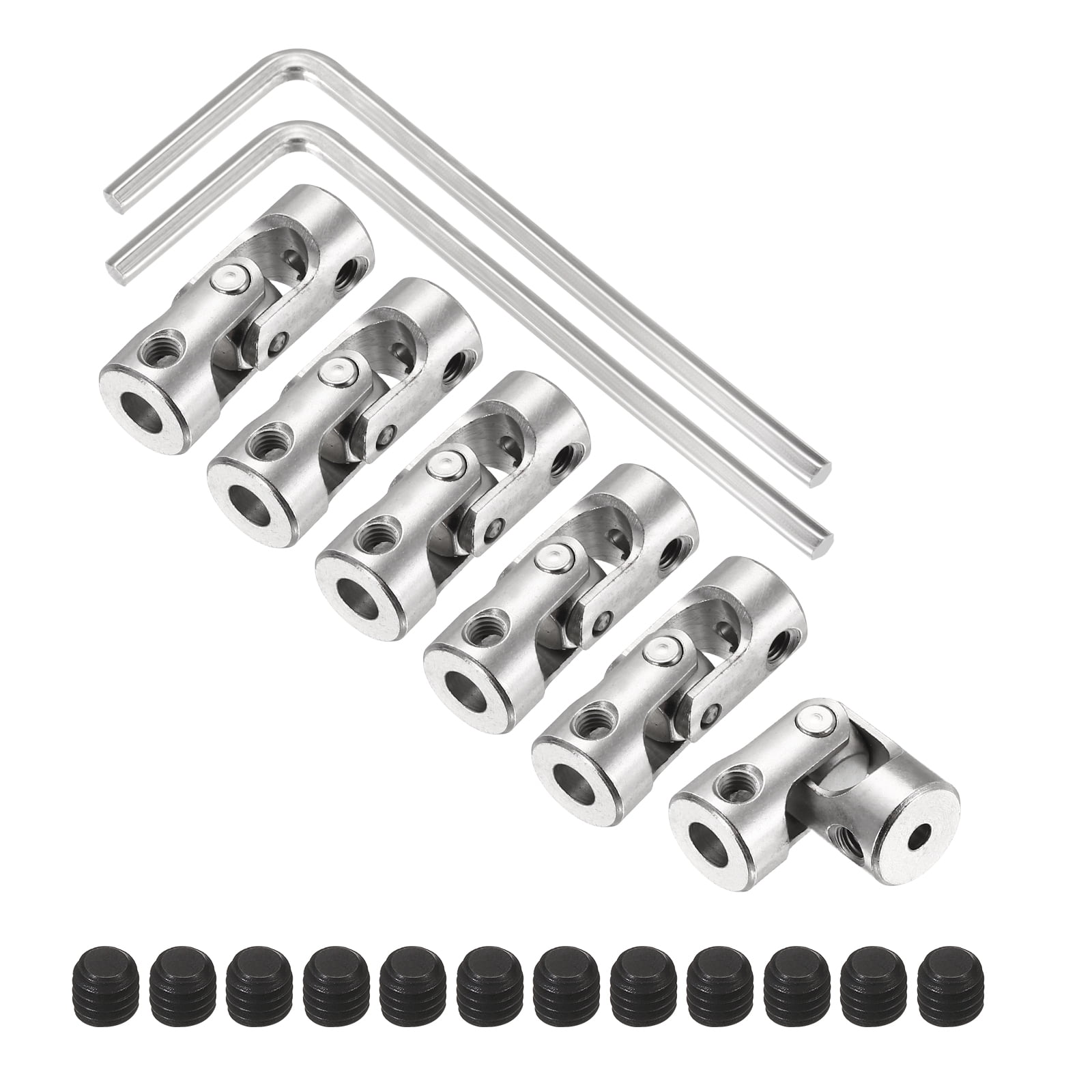 Uxcell 6Pcs 2.3mm to 4mm ID Steering Universal Joint Shaft Coupling ...