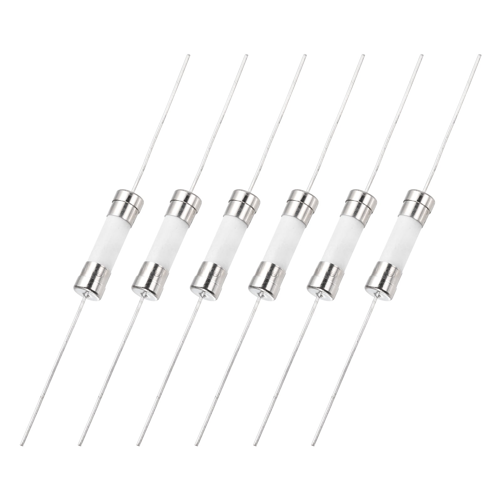 Uxcell 6Pcs 250V 30A Fast Blow Fuse, 5 x 20mm Mini Axial Ceramic Fuses ...