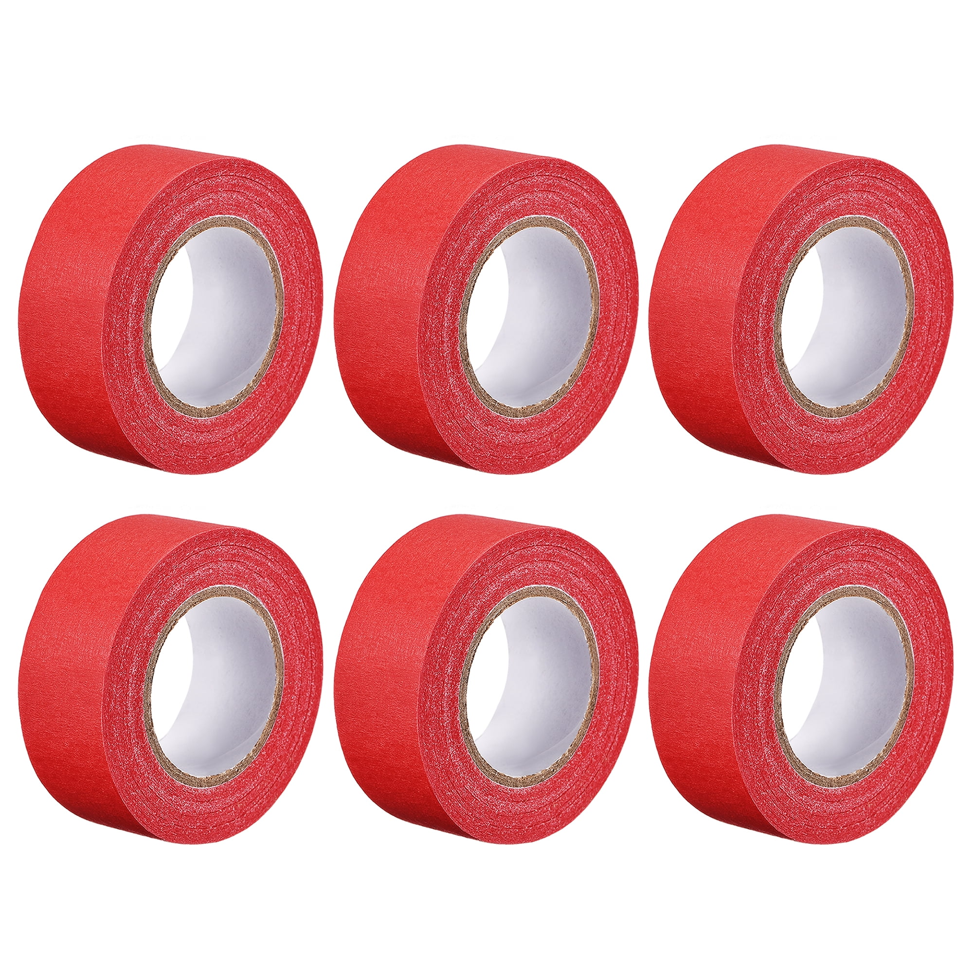 Uxcell 6Pcs 25mm 1 inch Wide 20m 21 Yards Masking Tape Multi Surface ...