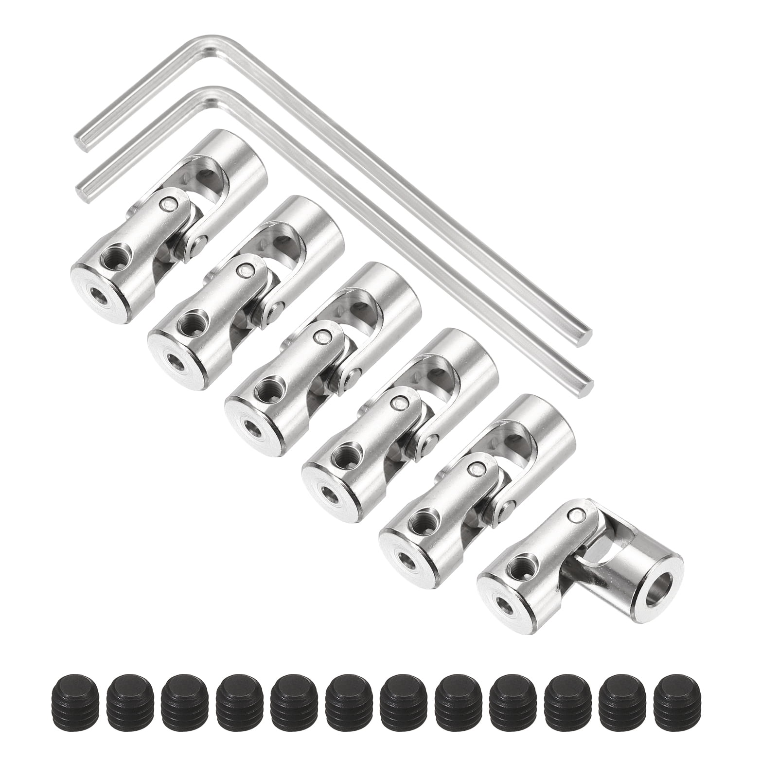 Uxcell 6Pcs 2mm to 4mm ID Steering Universal Joint Shaft Coupling, SAE ...