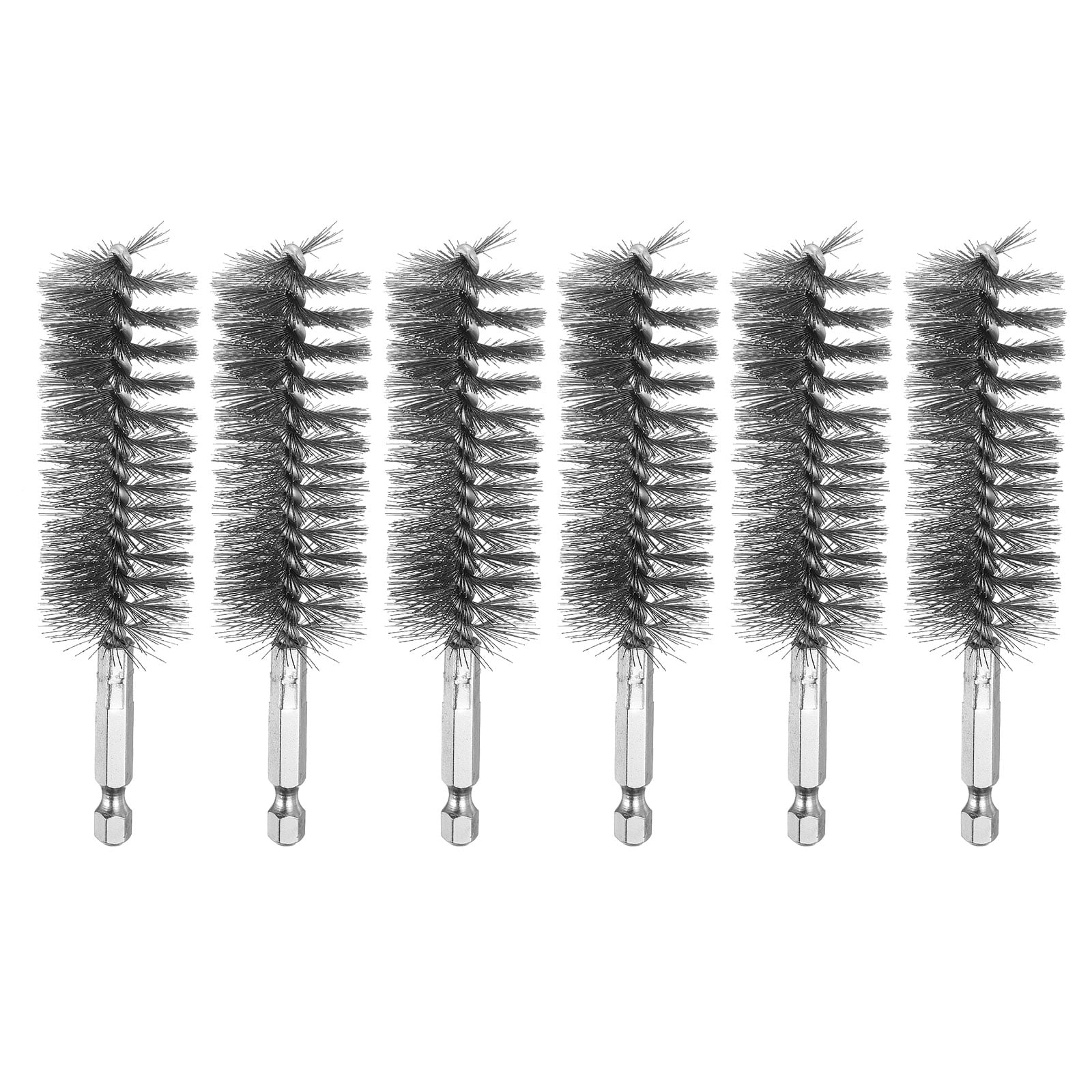 Uxcell 6Pcs 304 Stainless Steel Bore Brush 28mm Dia 4.5" Long Cleaning ...