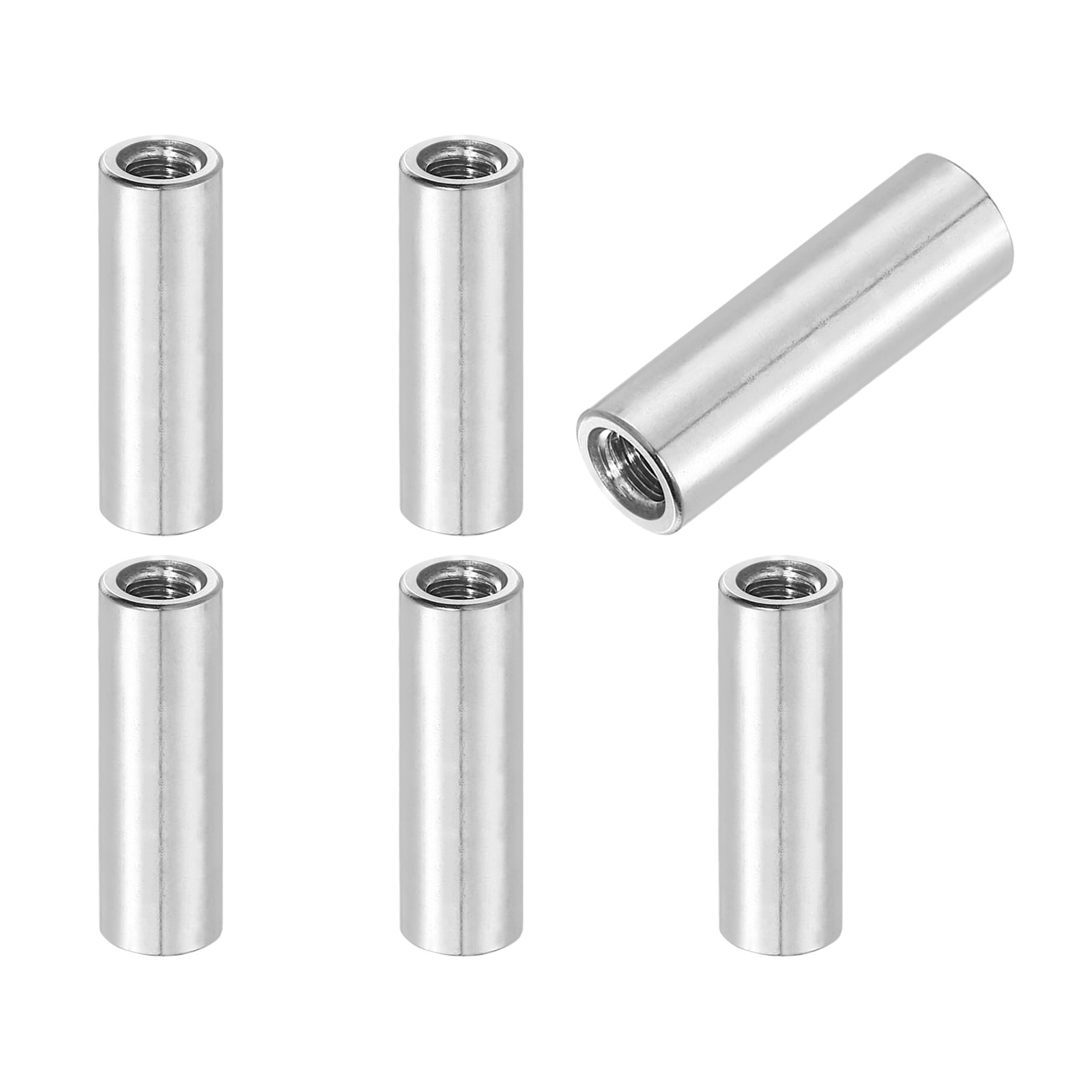 Uxcell 6Pcs 304 Stainless Steel M5x0.8mm Round Coupling Nuts, 0.31x0.98"(ODxH) - Walmart.com