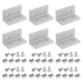 Uxcell 6Pcs 4 Hole Inside Corner Bracket, L Bracket Connector for 4080 ...