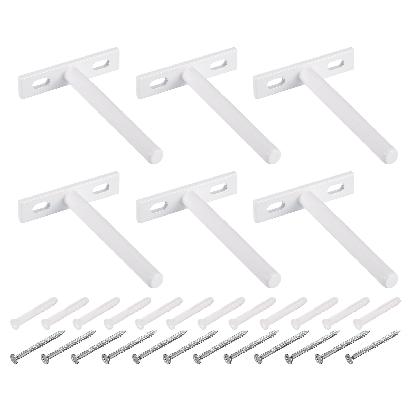 Uxcell 6Pcs 4 inch Wall Mounting Floating Shelf Bracket Blind Shelf ...
