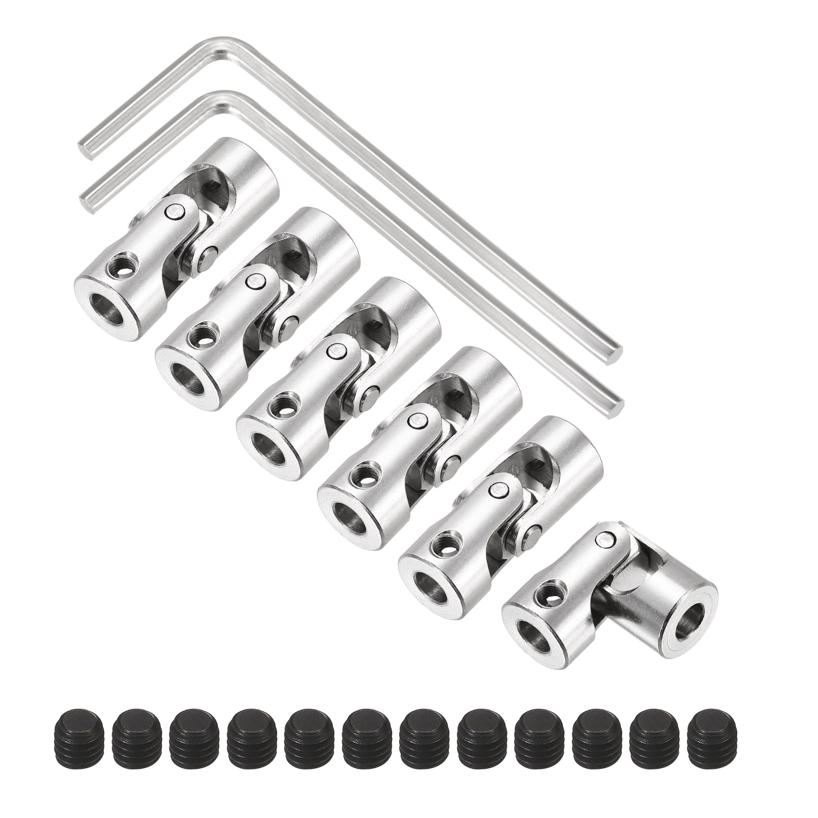 Uxcell 6Pcs 4mm to 4mm ID Steering Universal Joint Shaft Coupling, SAE ...