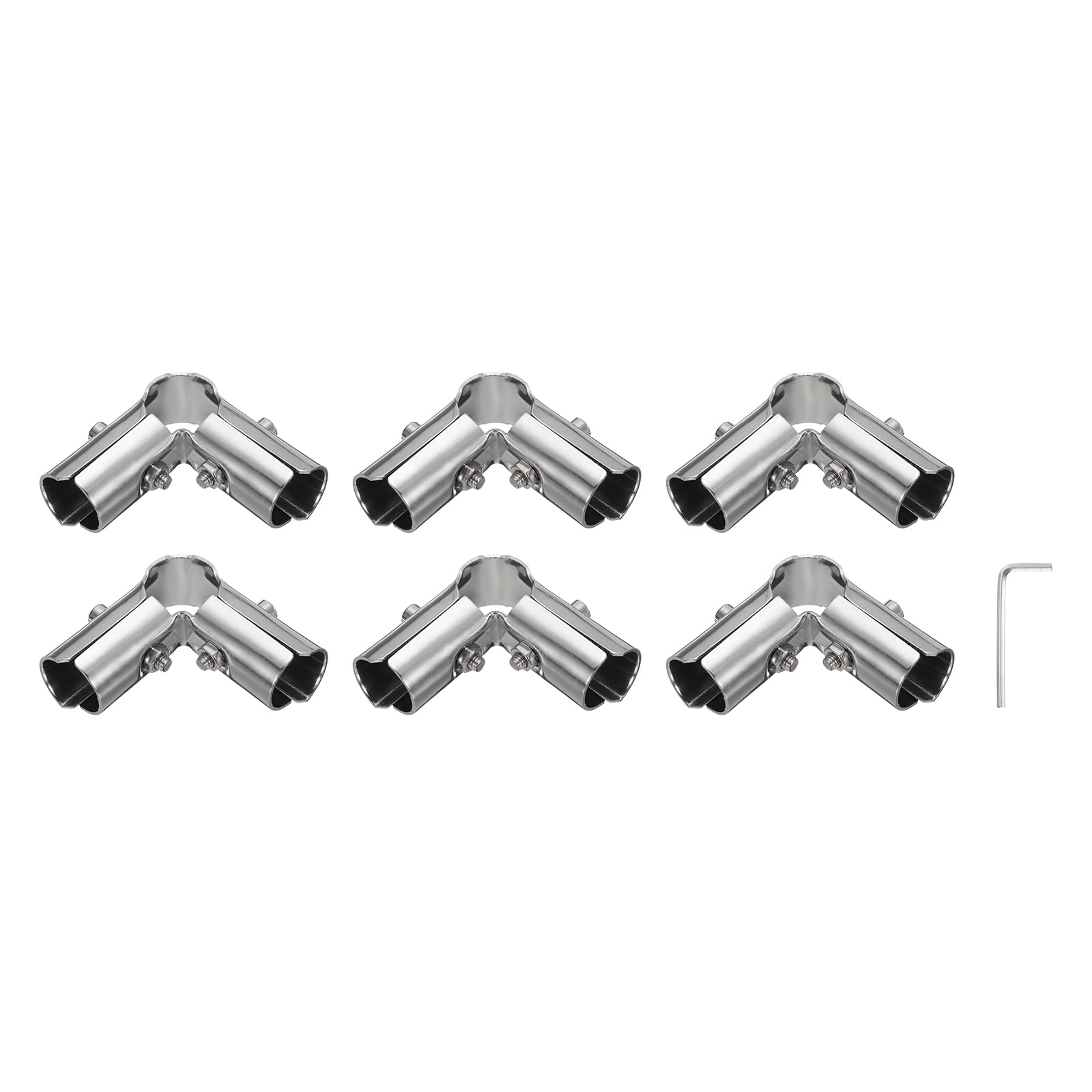 Uxcell 6Pcs 90 Degree Structural Pipe Connectors 1" Fit Pipe Dia 3 Way ...