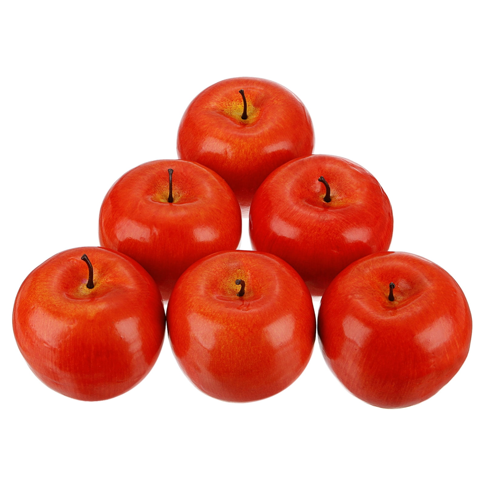 Uxcell 6Pcs Artificial Fruit, Red Fake Apples Fake Fruit Lifelike ...