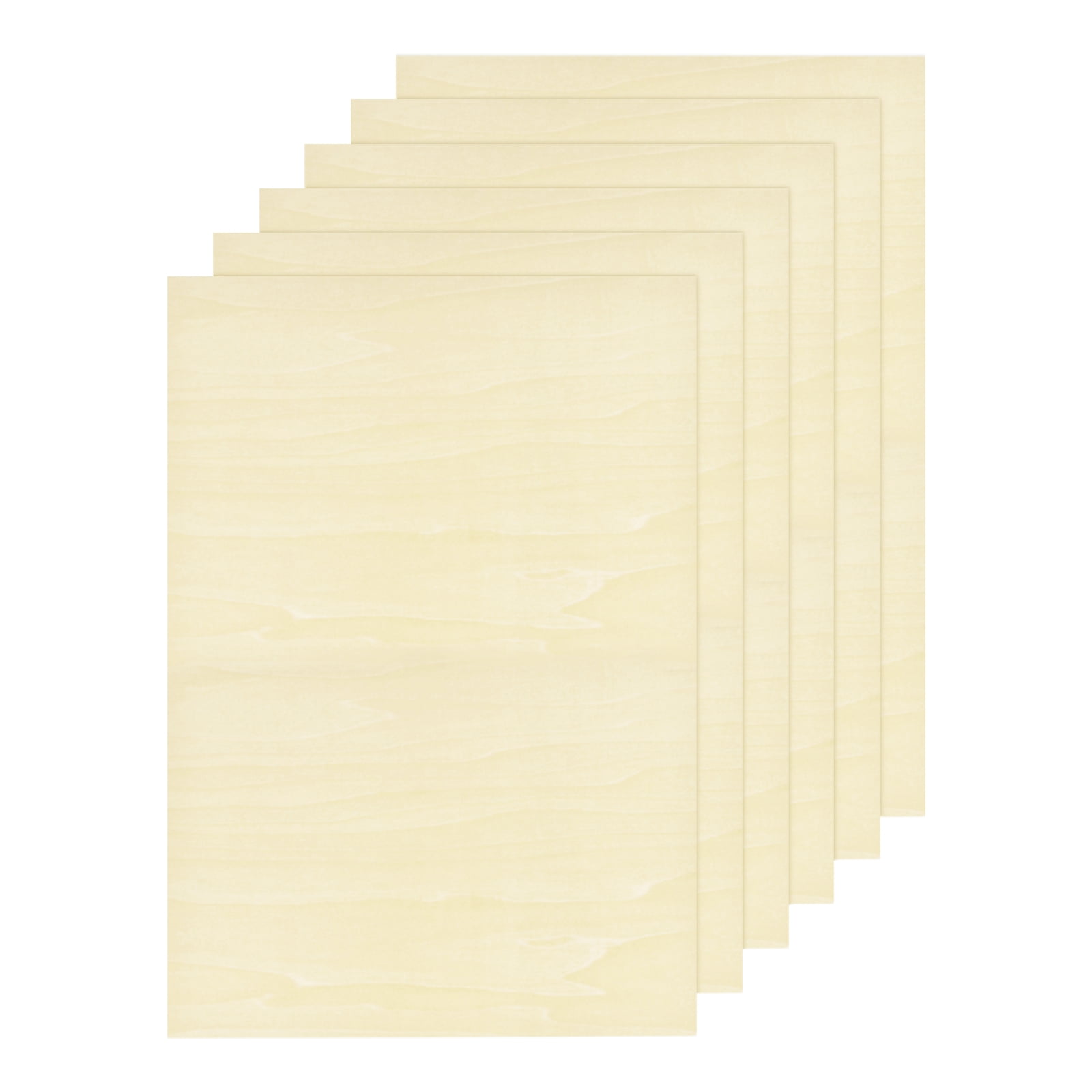 Uxcell 6Pcs Basswood Sheet 17.7 x 11.8 x 0.08 Inch Unfinished Wood ...