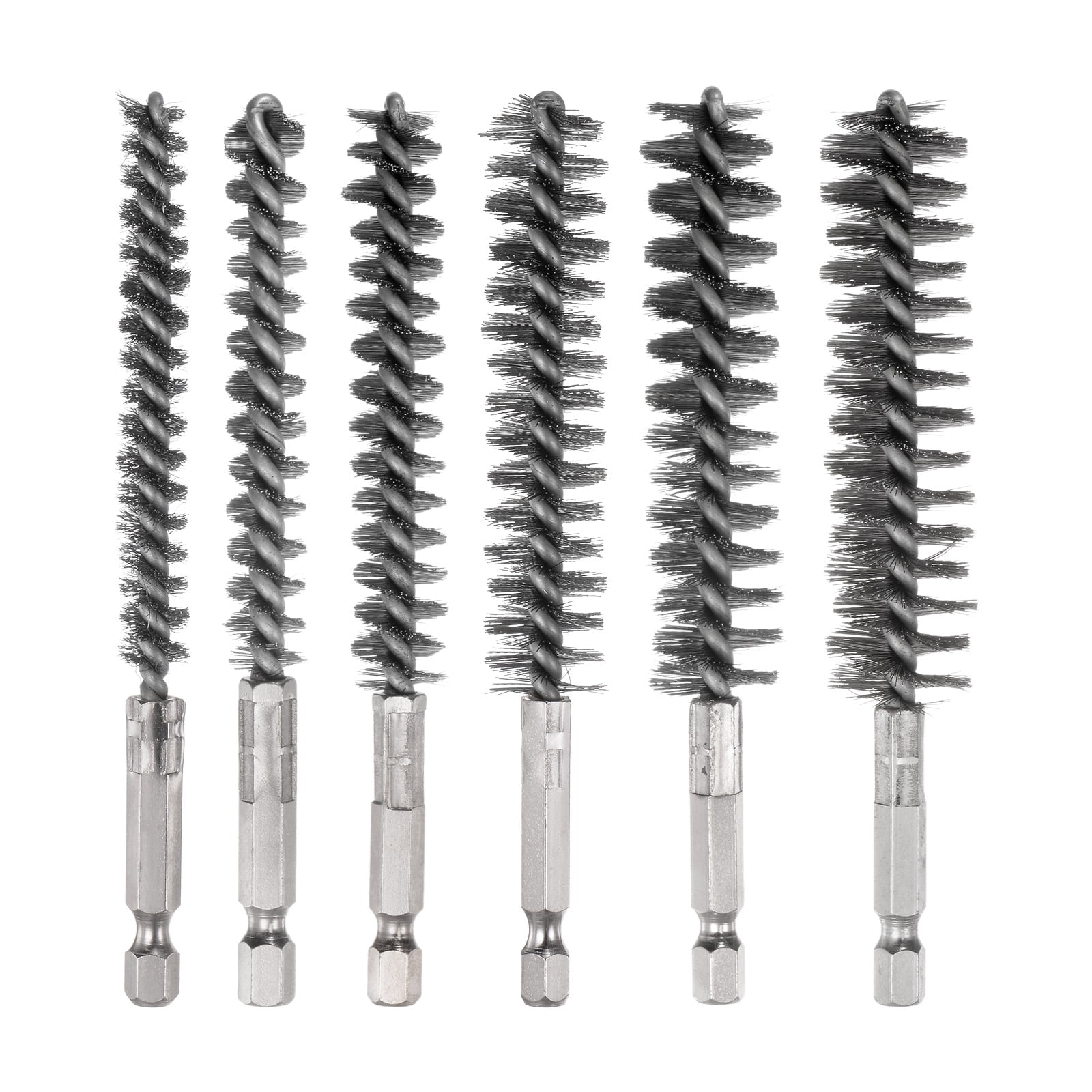 Uxcell 6Pcs Bore Brush Stainless Steel 8mm,10mm,12mm,15mm,17mm,19mm Dia ...