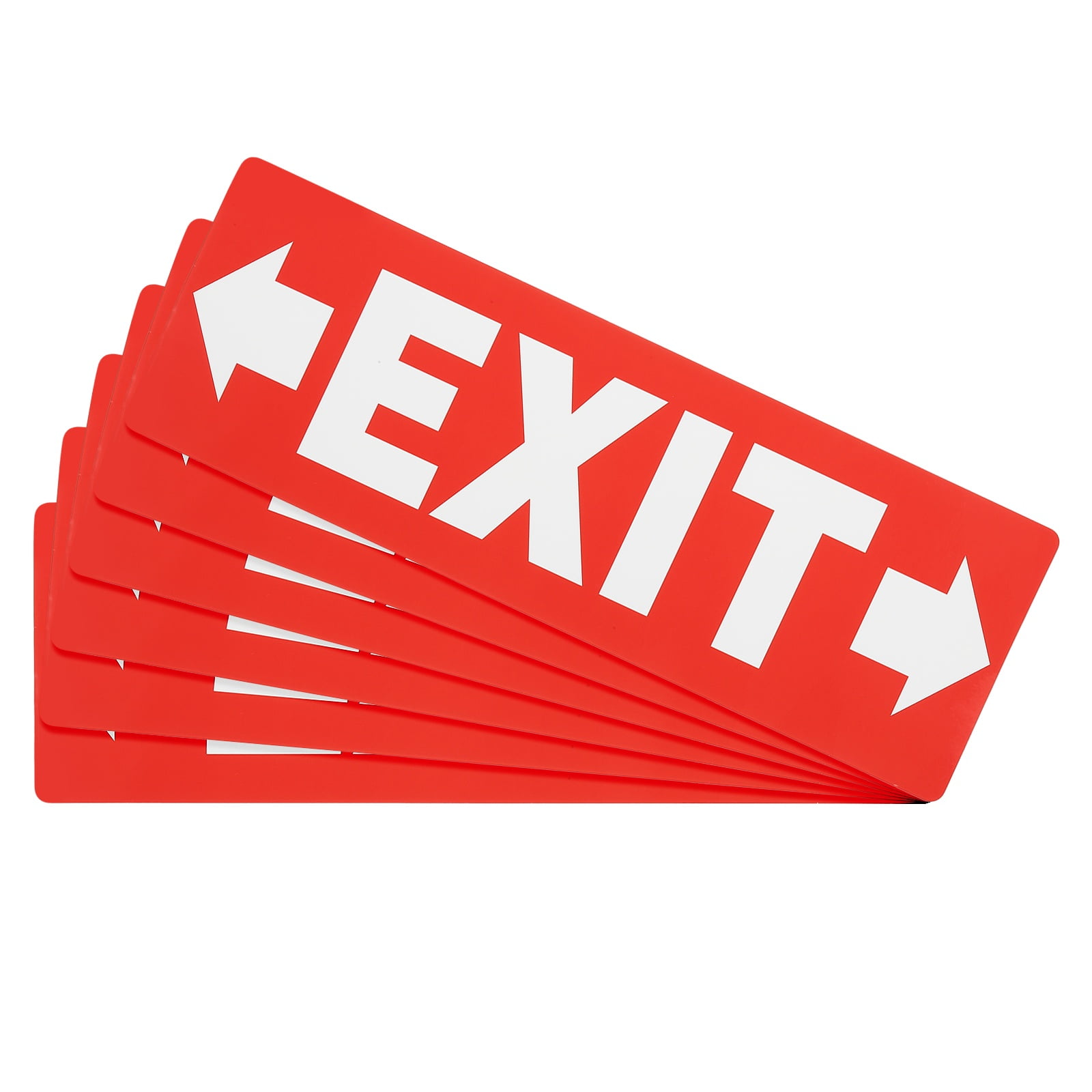Uxcell 6Pcs Exit Signs with Right & Left Arrows Stickers,11.8x3.93 Inch ...