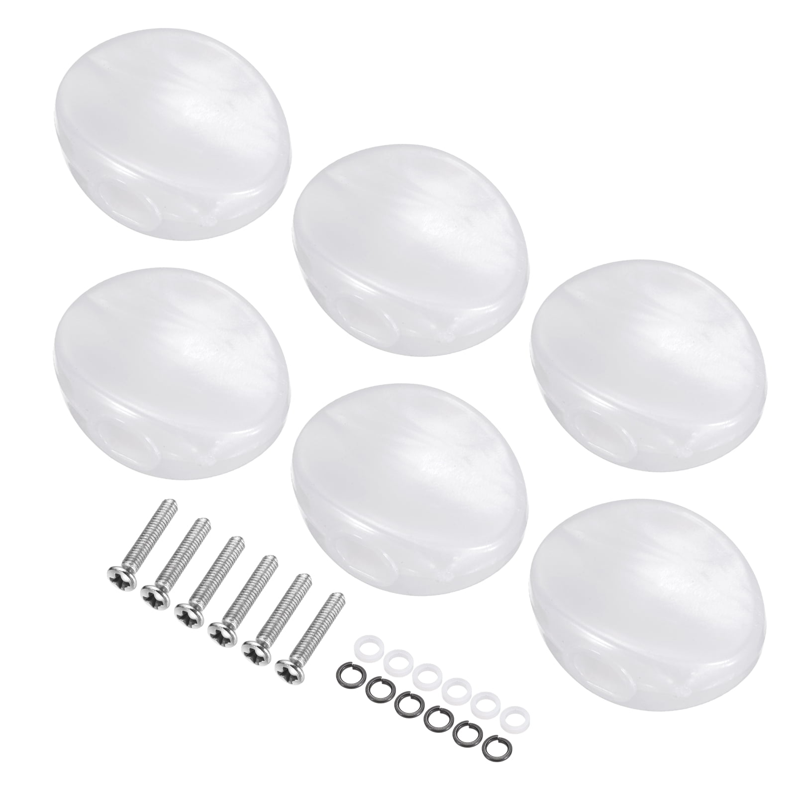 Uxcell 6Pcs Guitar Tuning Pegs Knob, Oval Shape Head Replacement ...
