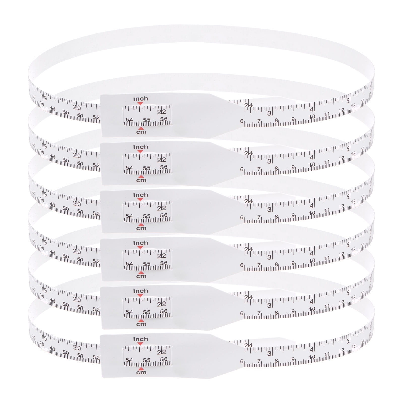 Uxcell 6Pcs Head Circumference Tape 24"(60cm) Plastic Measuring Rule ...